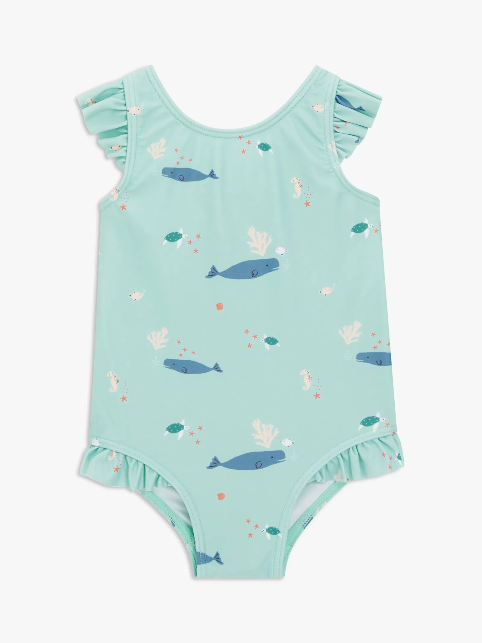JOHN LEWIS Baby Deep Sea Whale Swimsuit in Blue | endource