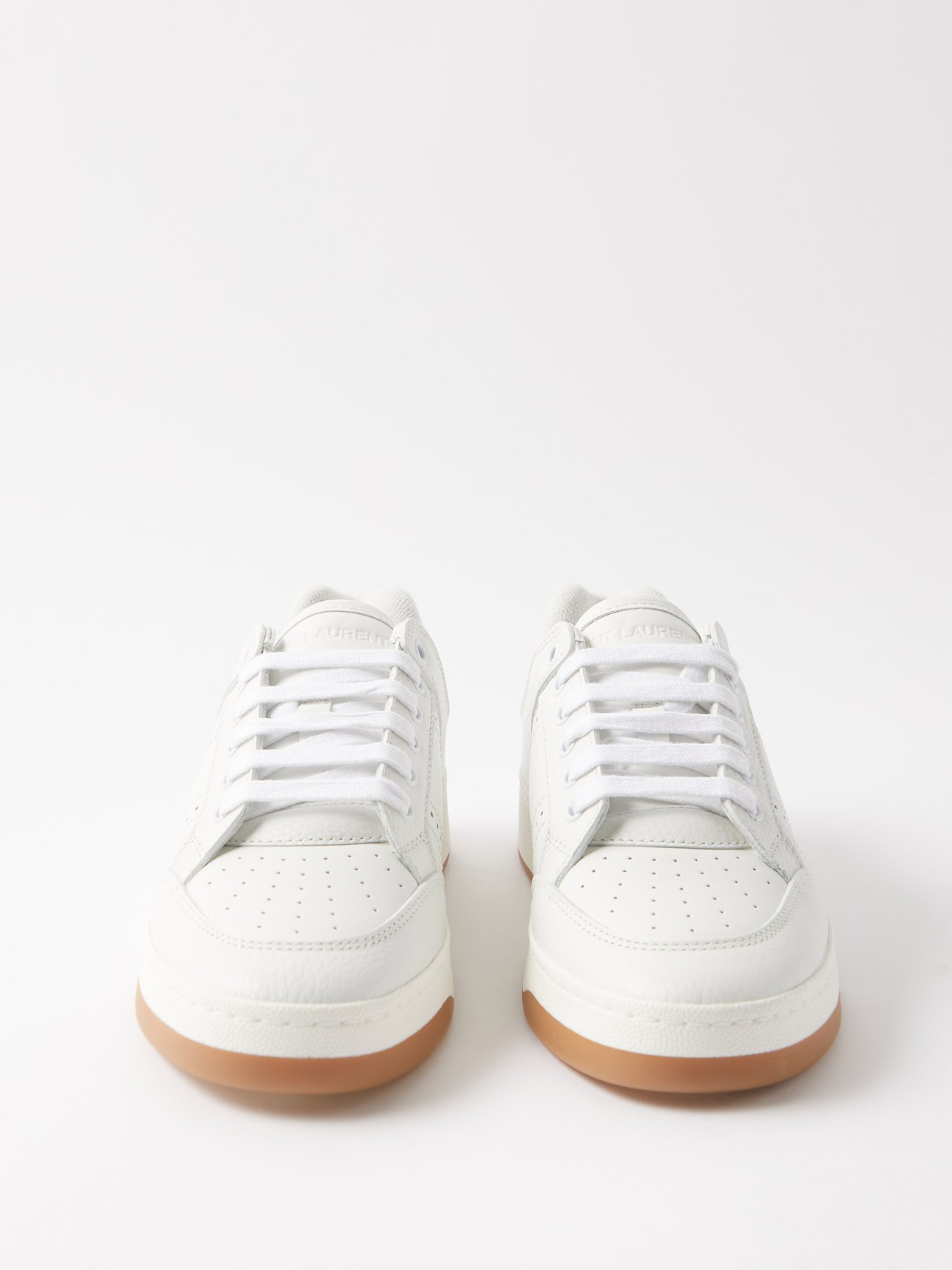 SAINT LAURENT SL61 Leather Trainers in White | Endource