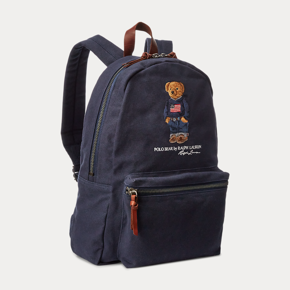POLO RALPH LAUREN Polo Bear Canvas Backpack in Blue | endource