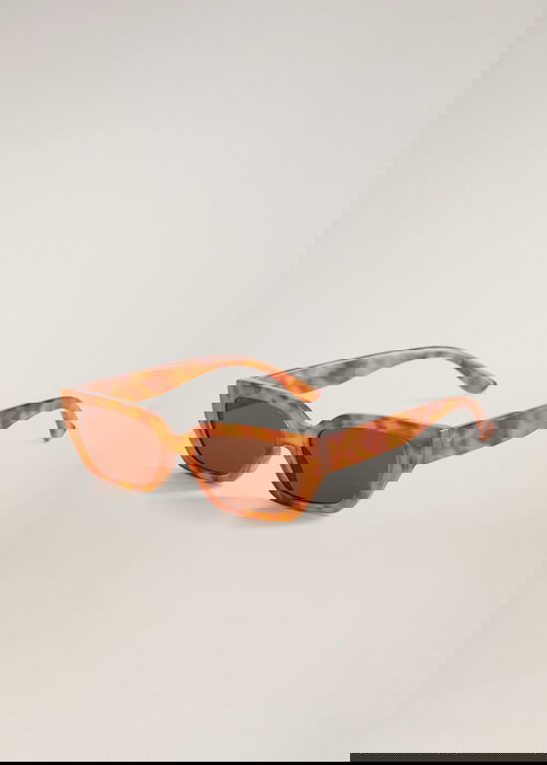MANGO Retro Style Sunglasses in Chocolate | endource