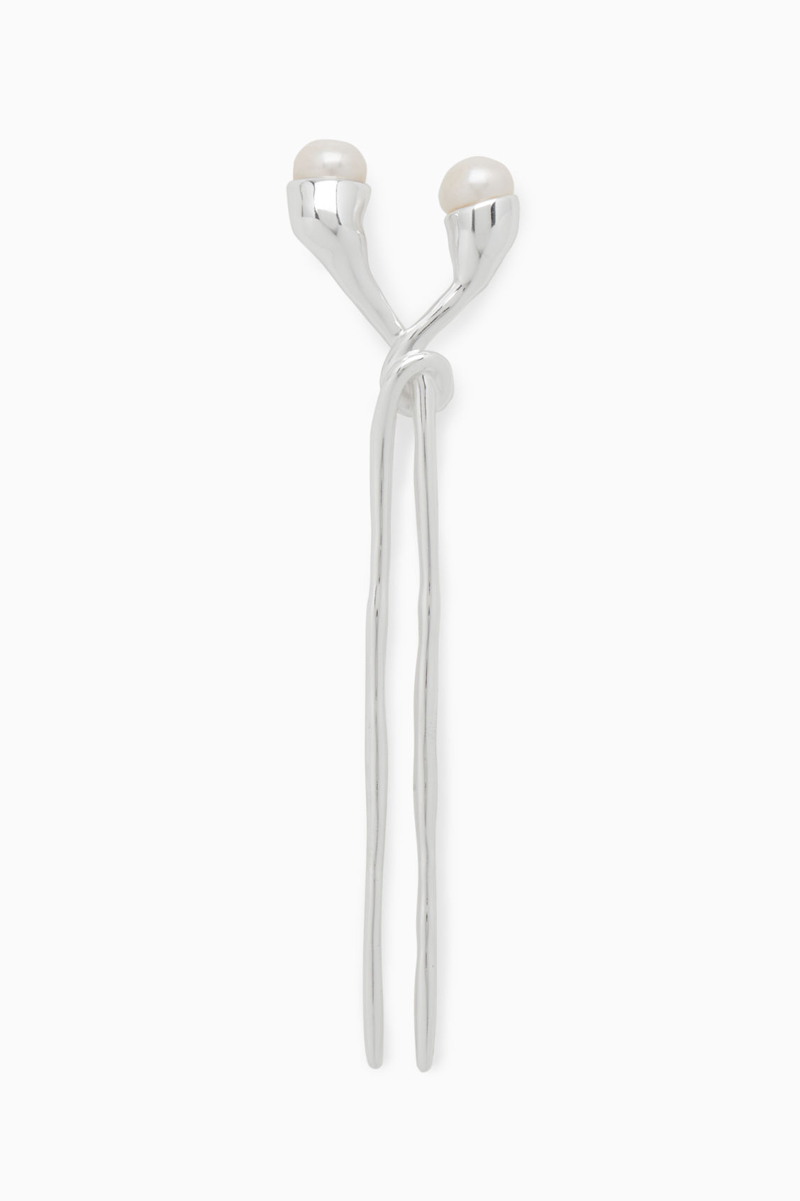 COS Freshwater Pearl Hair Pin in SILVER | endource