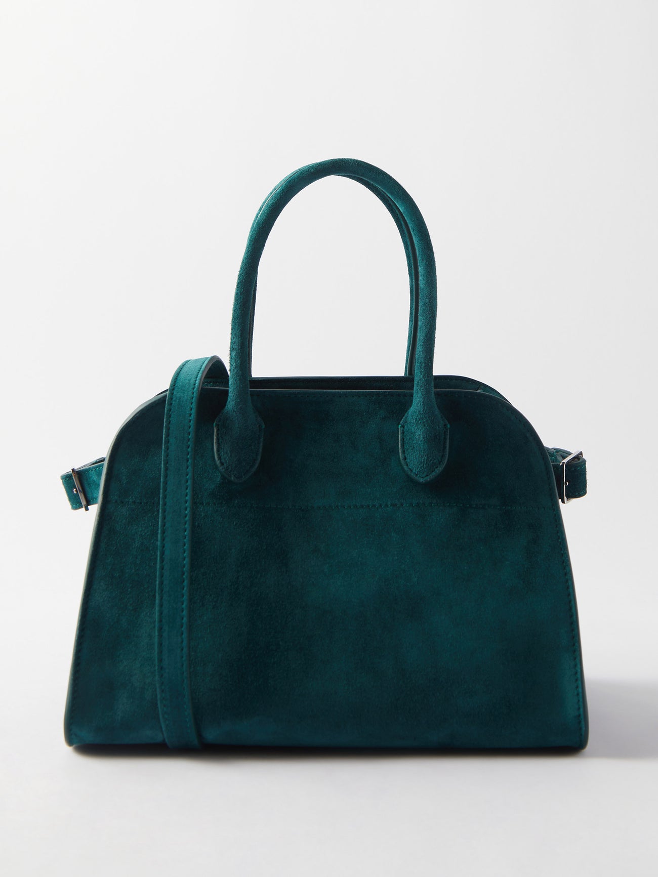 THE ROW Margaux 10 Suede Bag in Green | endource
