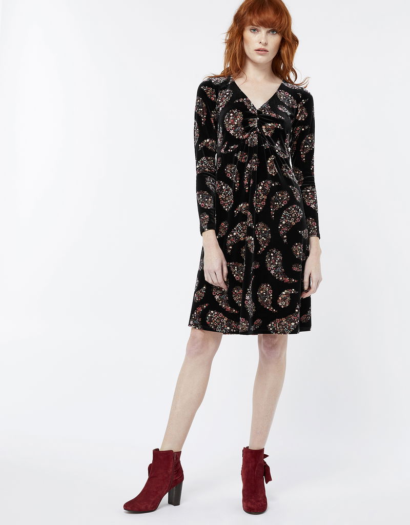 Monsoon Tilly Print Velvet Dress | Endource
