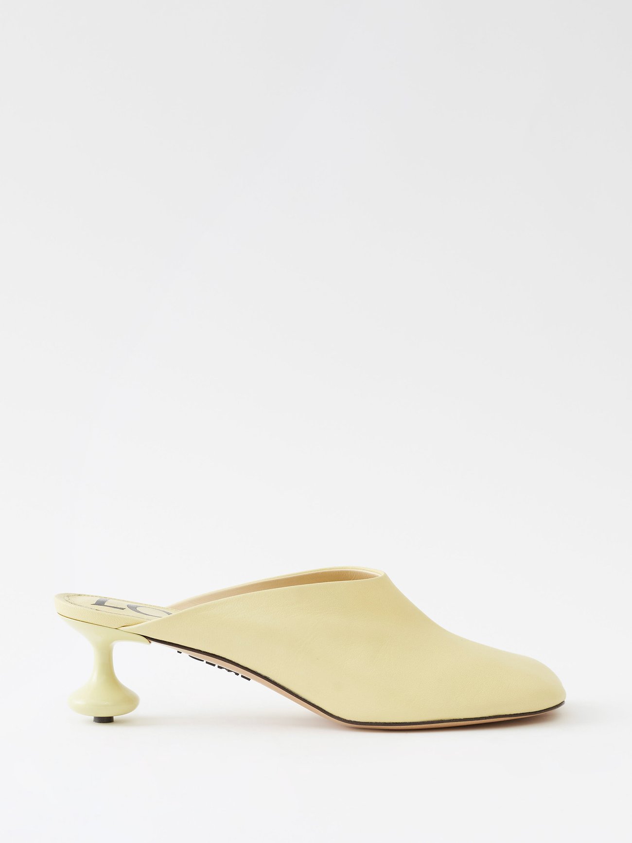 LOEWE Toy 45 Leather Mules in Yellow | Endource