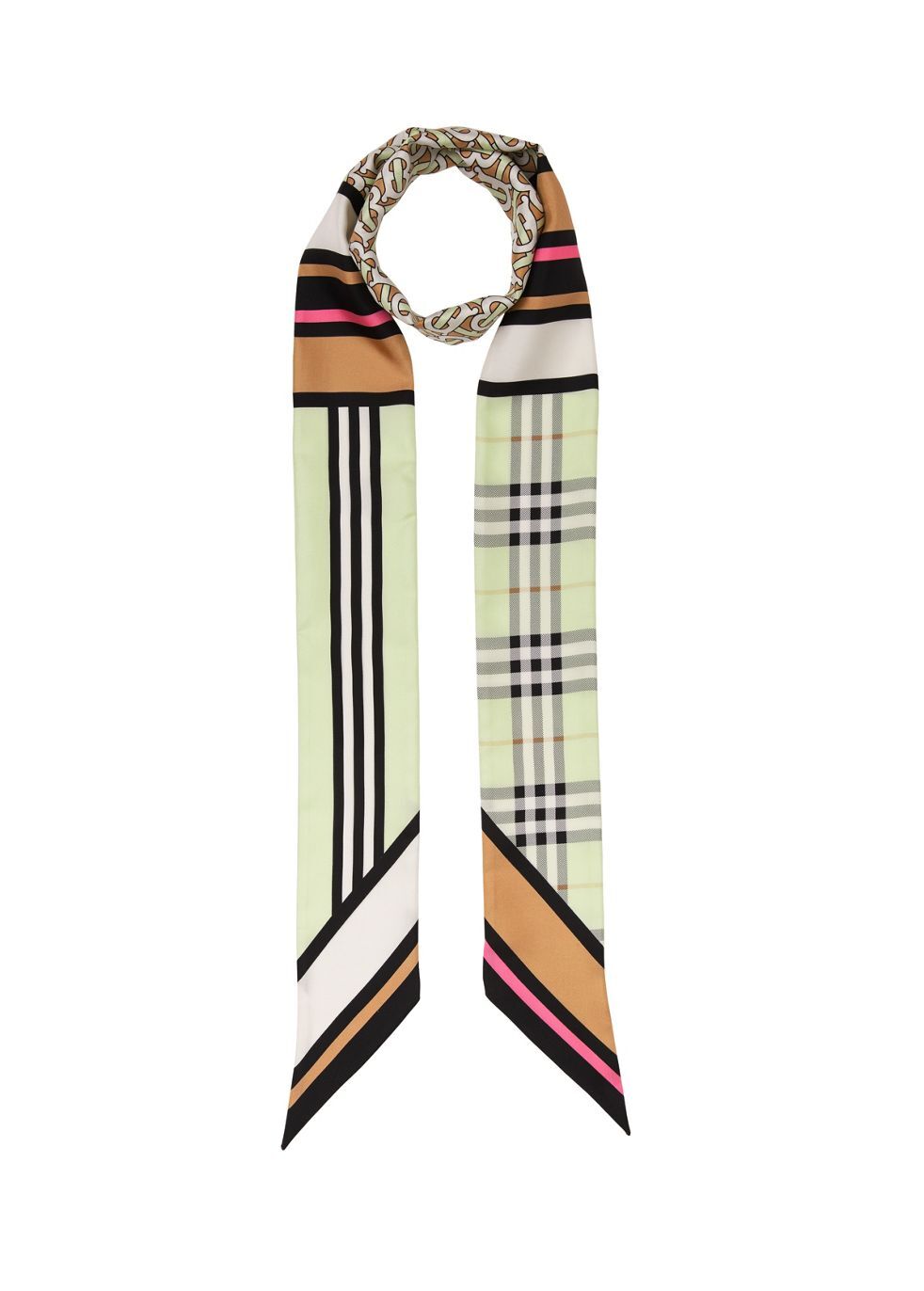 BURBERRY Montage Silk Skinny Scarf | Endource