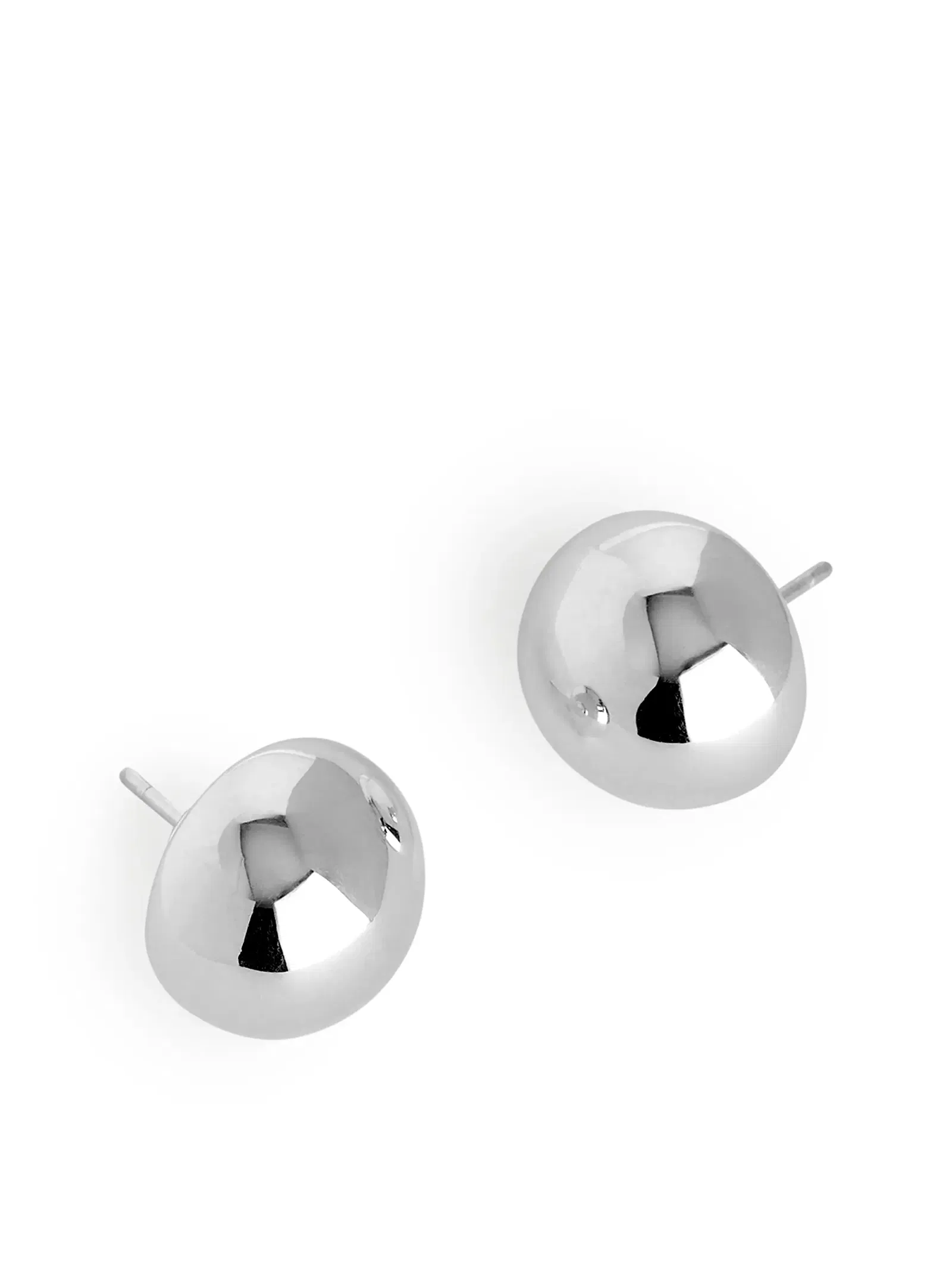 ARKET Silver-Plated Studs in Silver | endource