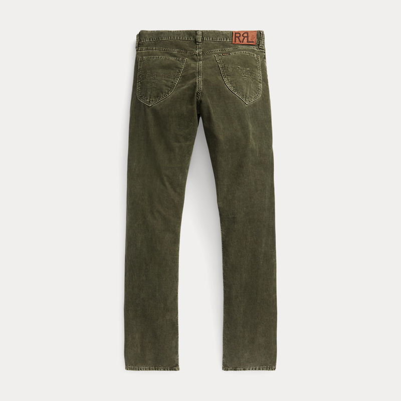 RALPH LAUREN RRL High Slim Fit Corduroy Trouser in Green | endource