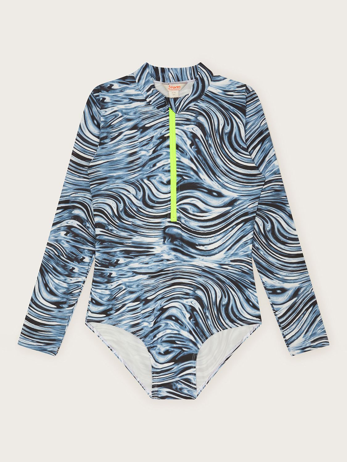 Monsoon Storm Ripple Swimsuit in Grey/Multi | Endource