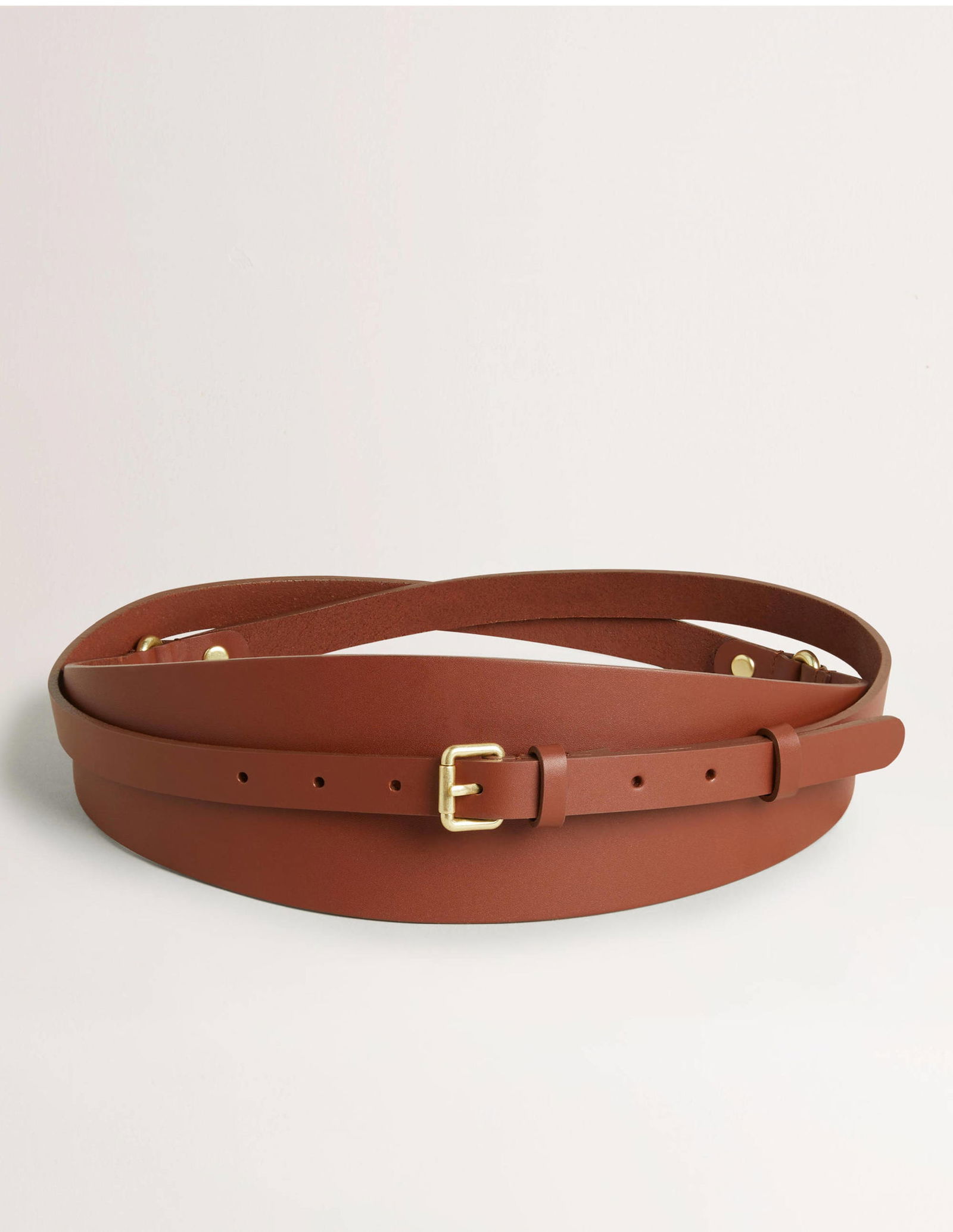 BODEN Wide Wrap Waist Belt in Tan | endource