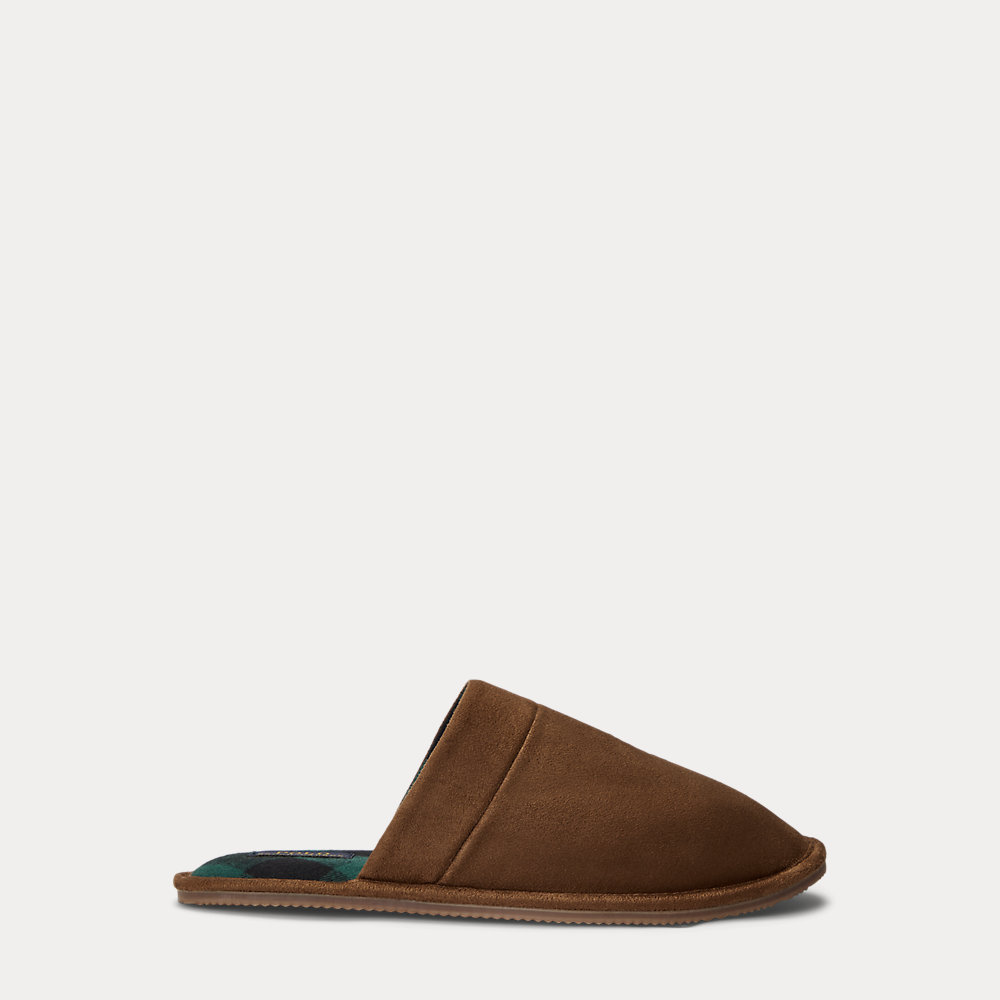 POLO RALPH LAUREN Klarence Microsuede Slipper in Brown | endource