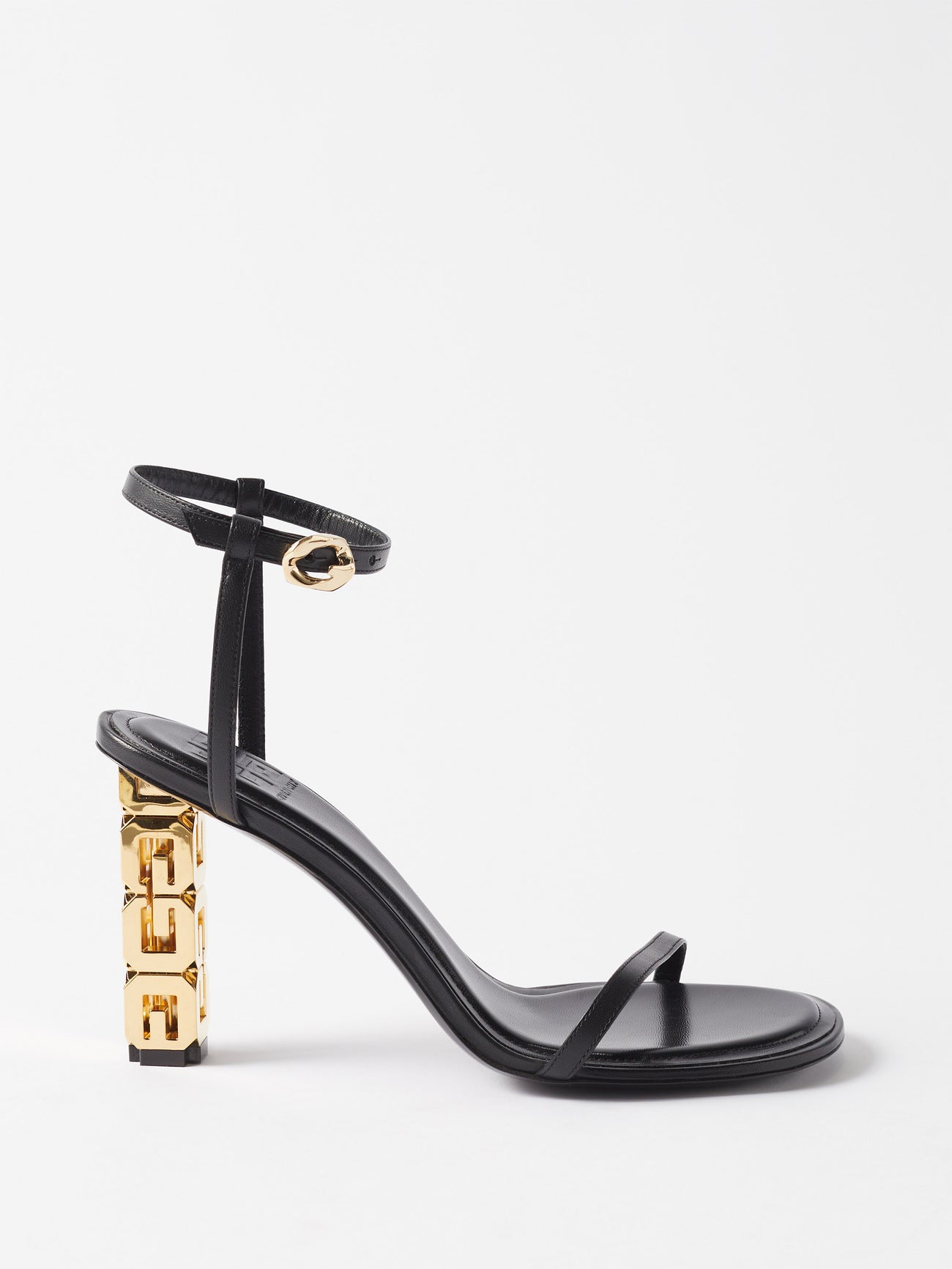 GIVENCHY G Cube 85 Leather Sandals in Black | Endource