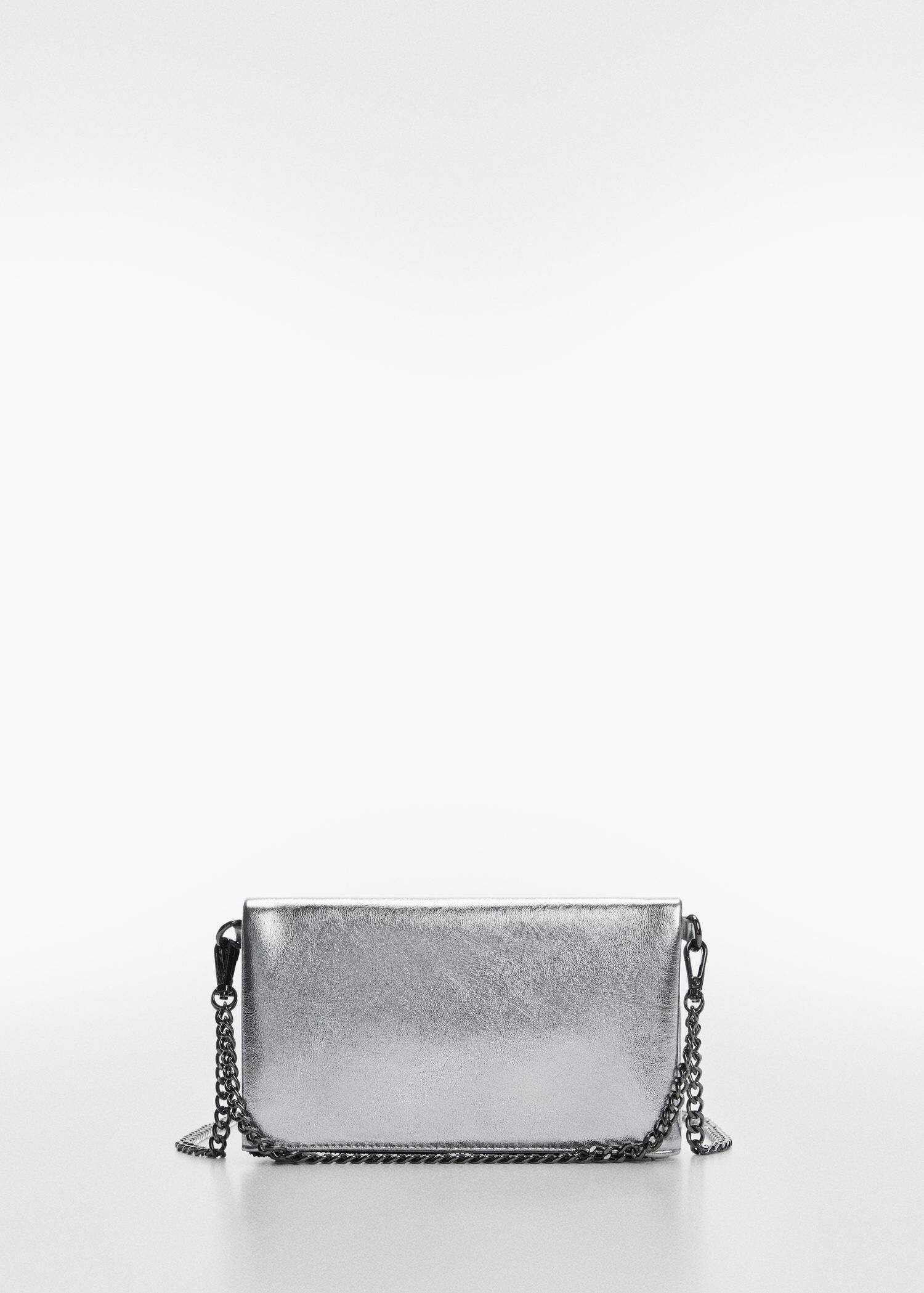 MANGO Flap Chain Bag in Silver | Endource