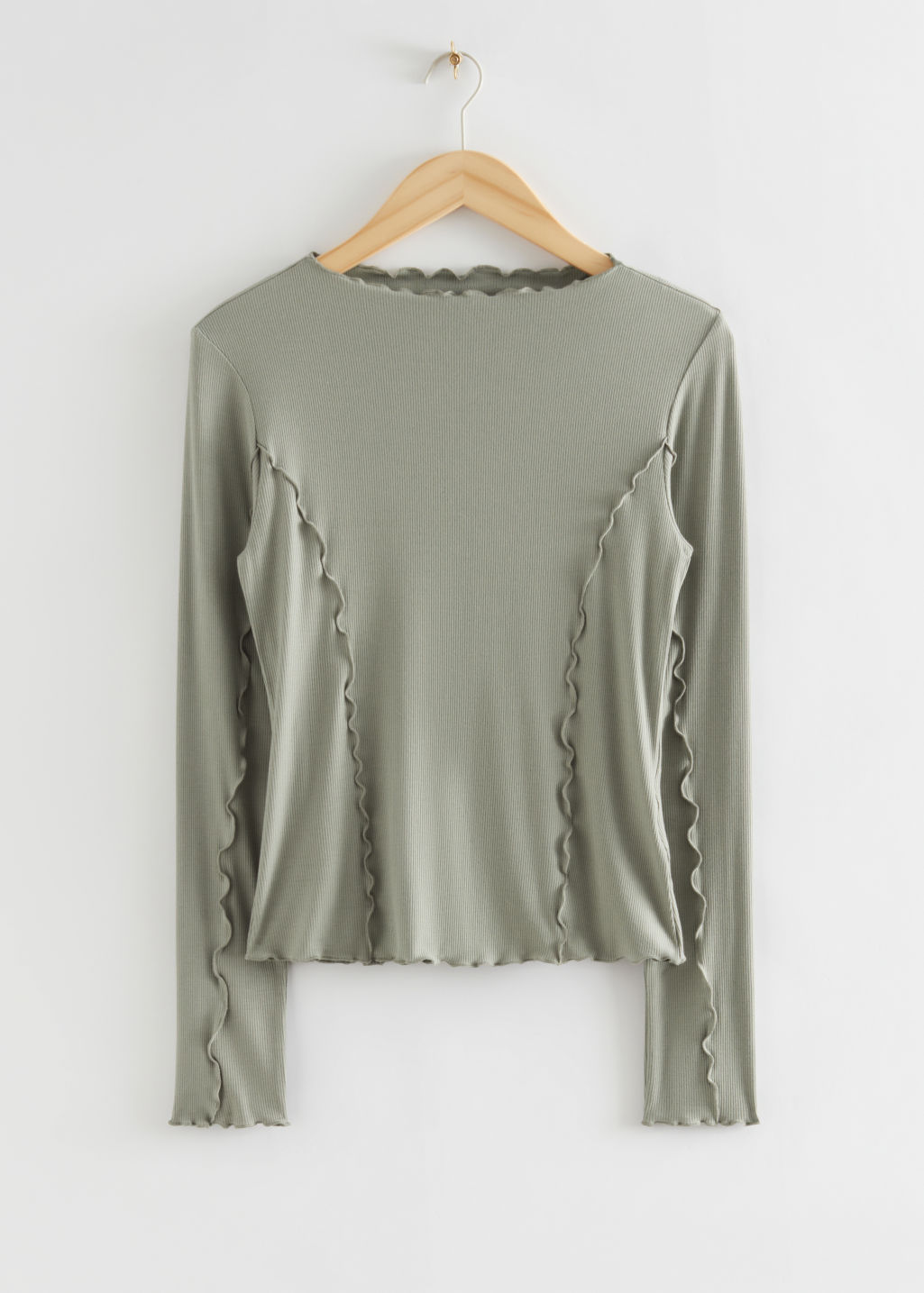 & OTHER STORIES Fitted Frilled Edge Top | Endource