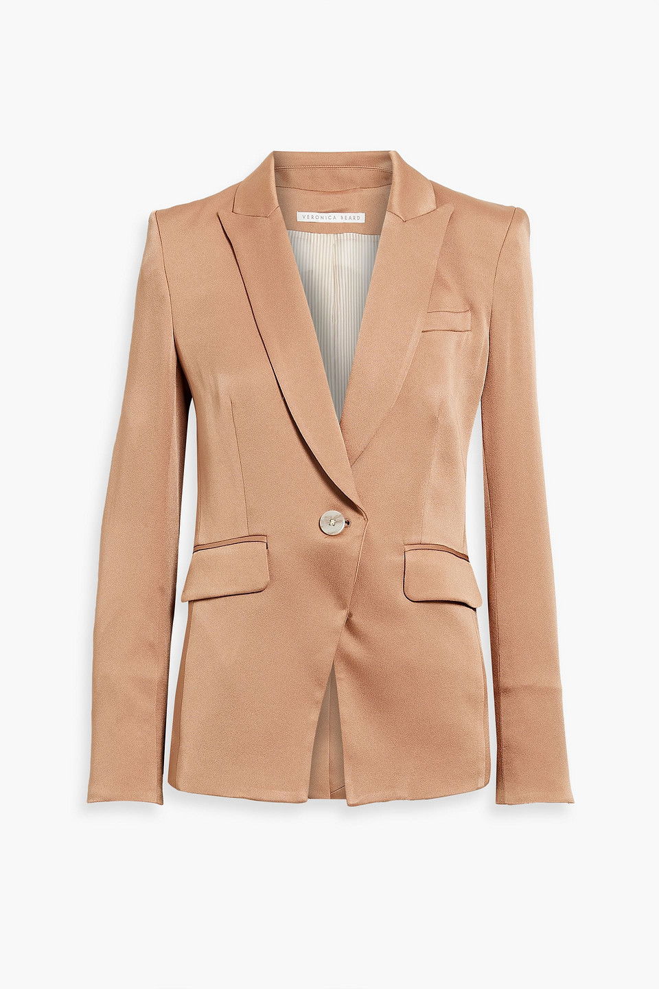 VERONICA BEARD Athens Dickey Charmeuse Blazer in Neutral | endource