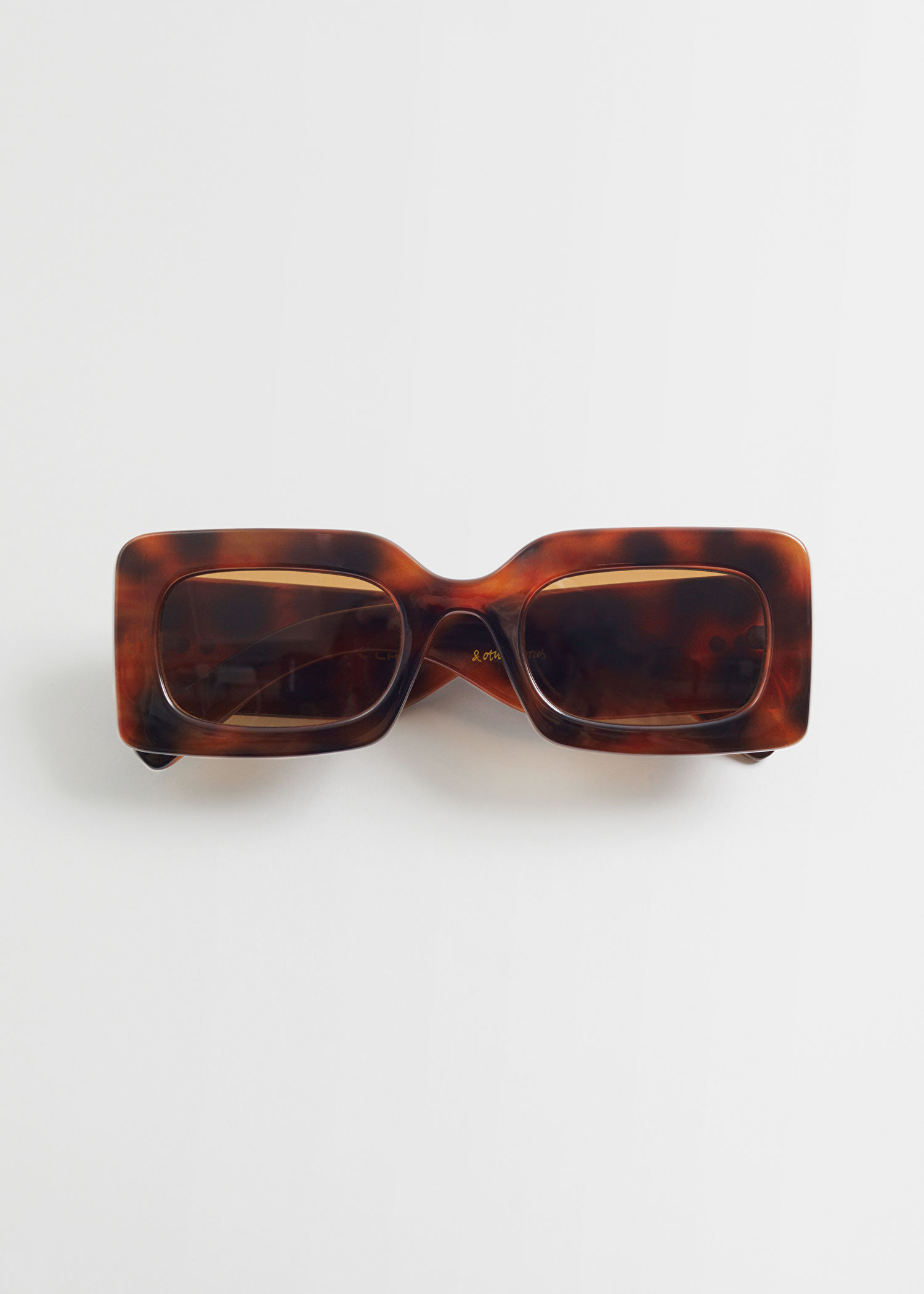 & OTHER STORIES Rectangular Thick Frame Sunglasses | endource