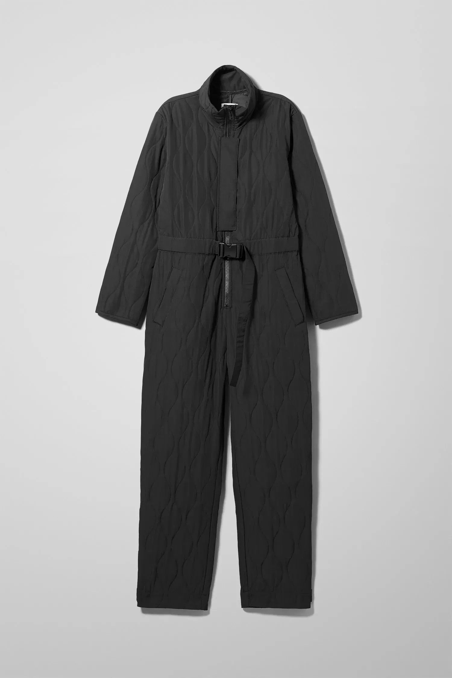 WEEKDAY Noor Quilted Jumpsuit in Black | endource