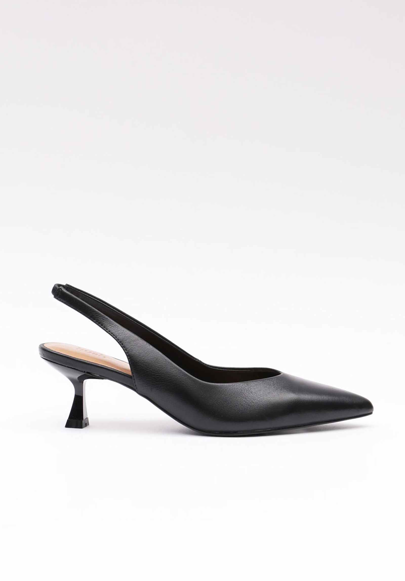 HUSH Lola Slingback Kitten Heel in Black | endource