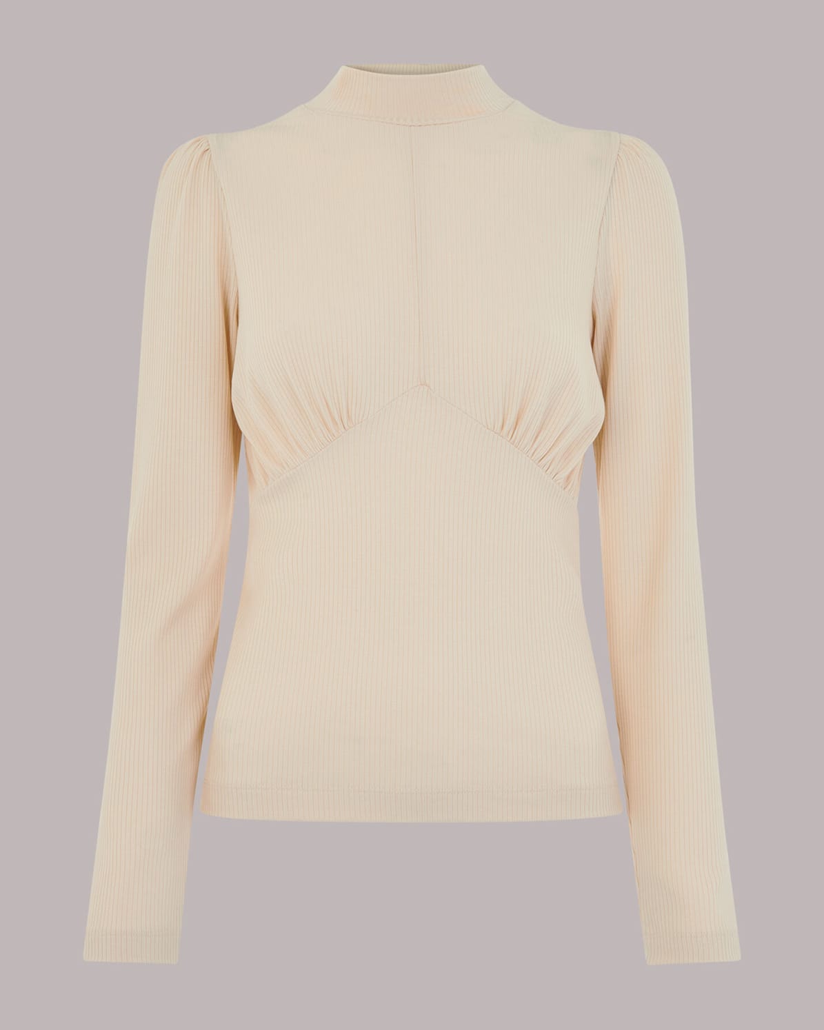 WHISTLES Oatmeal Gathered Bust Top in Oatmeal | Endource