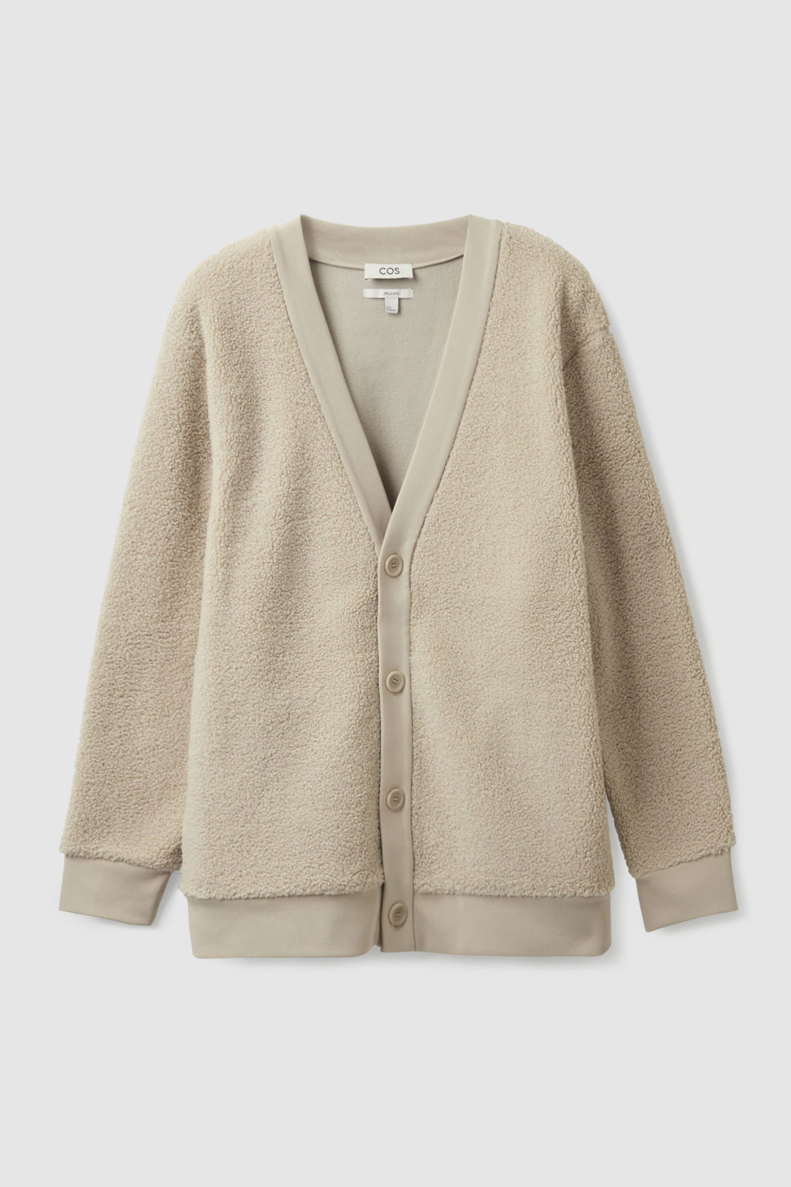 COS Teddy Cardigan in BEIGE | endource