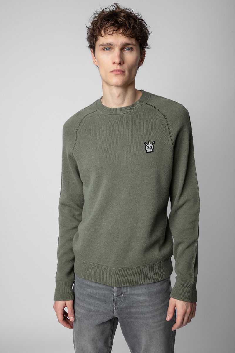ZADIG & VOLTAIRE Thomas Skull Jumper in Tilleul | Endource