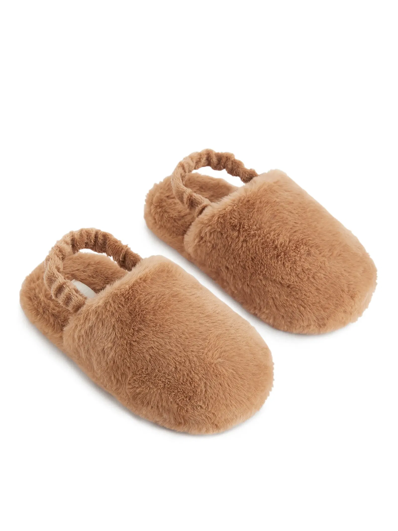 ARKET Pile Slippers in Beige | endource