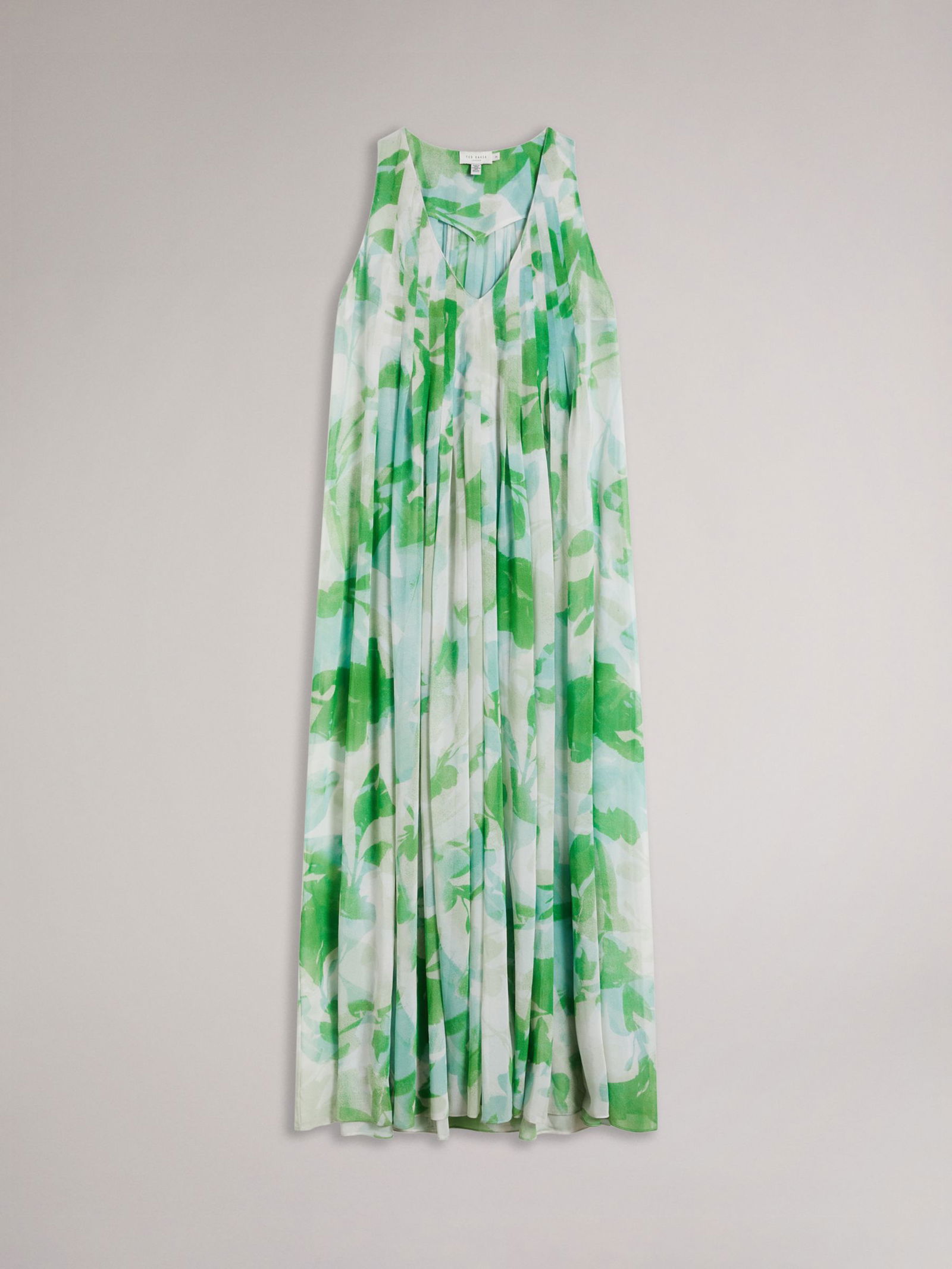 TED BAKER Milasan Floral Print Maxi Dress in Green | endource