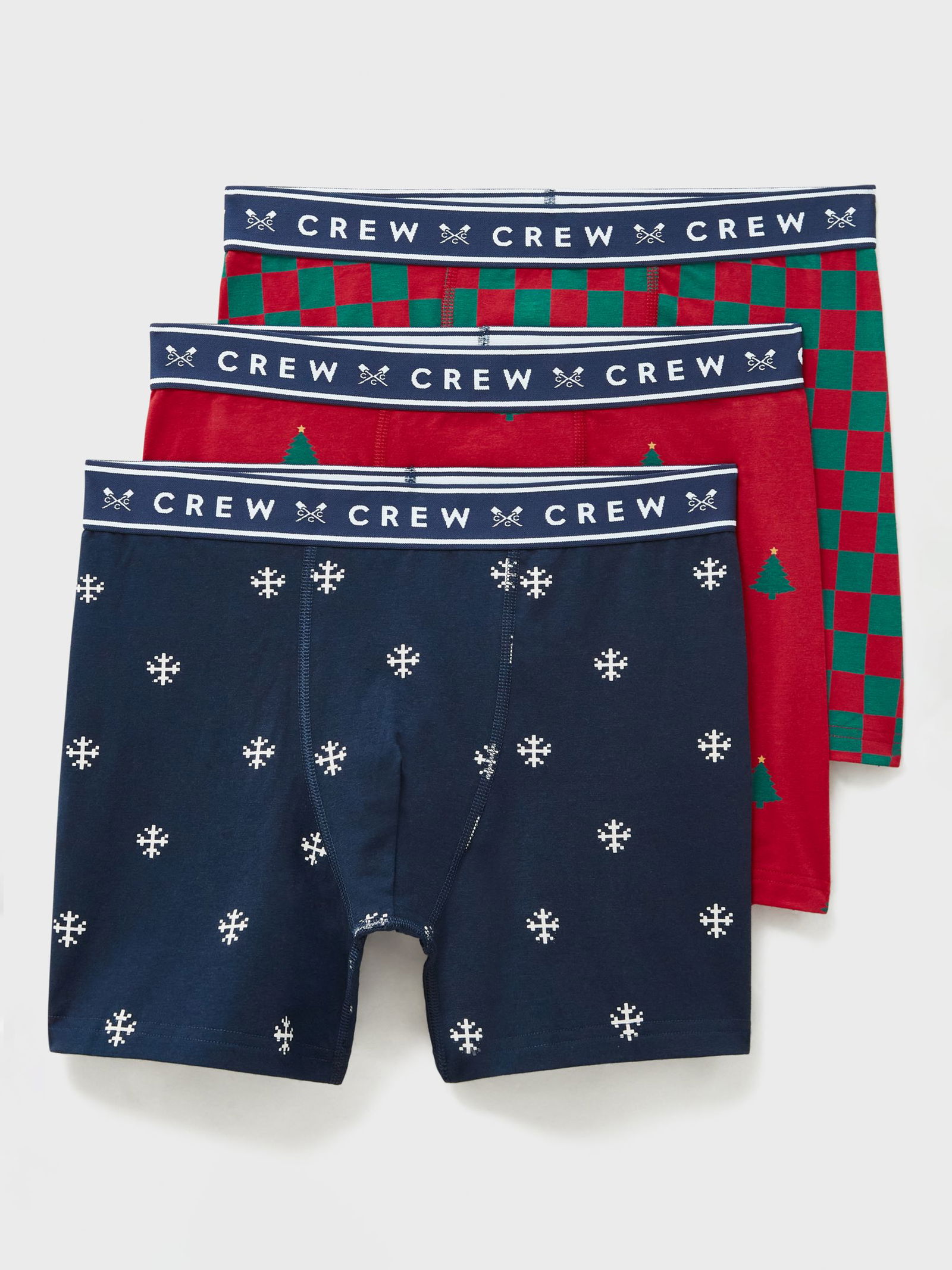 CREW CLOTHING Jersey Festive Boxers, Pack of 3 | endource