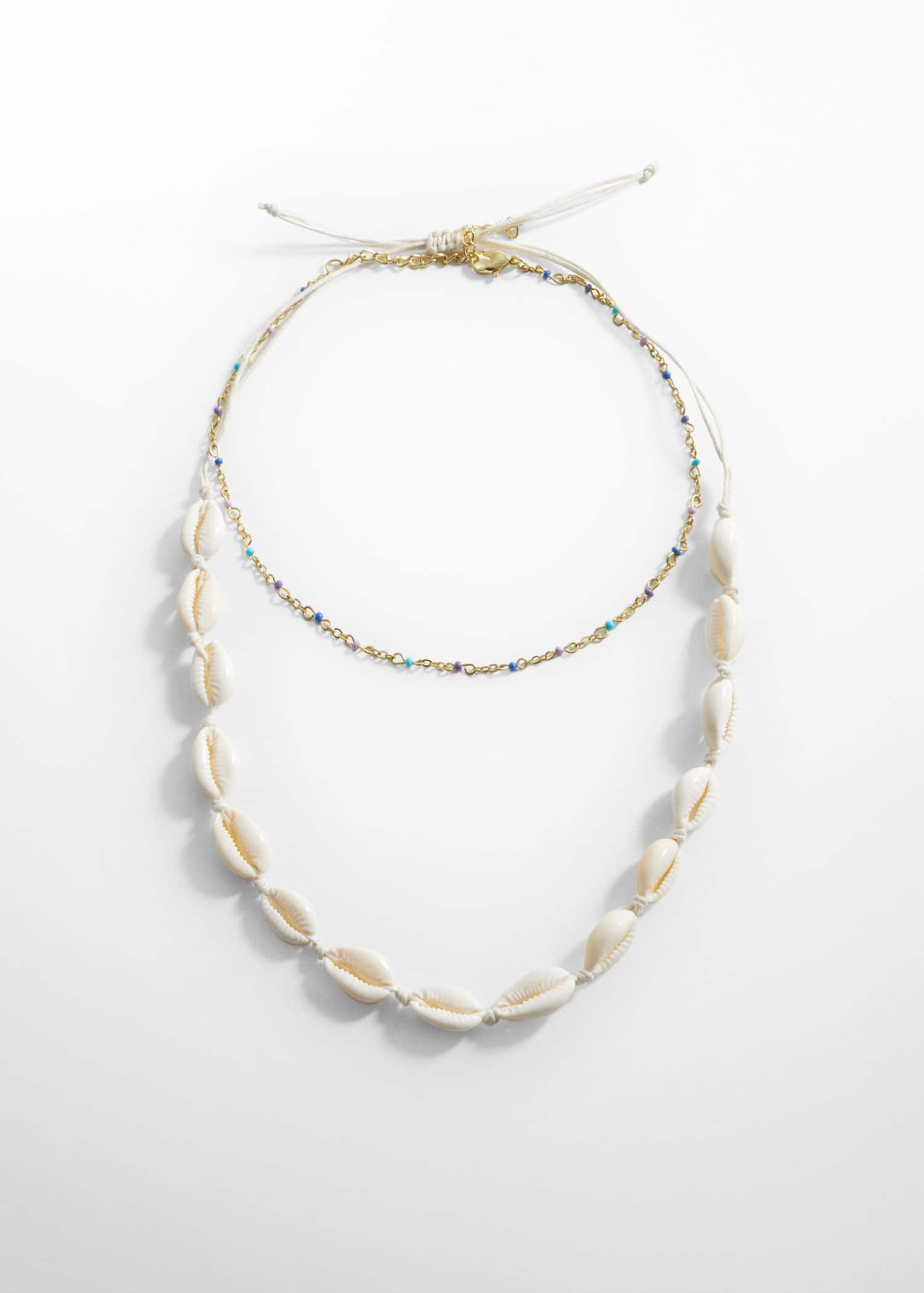 MANGO Sea Shell Necklace in Gold | Endource