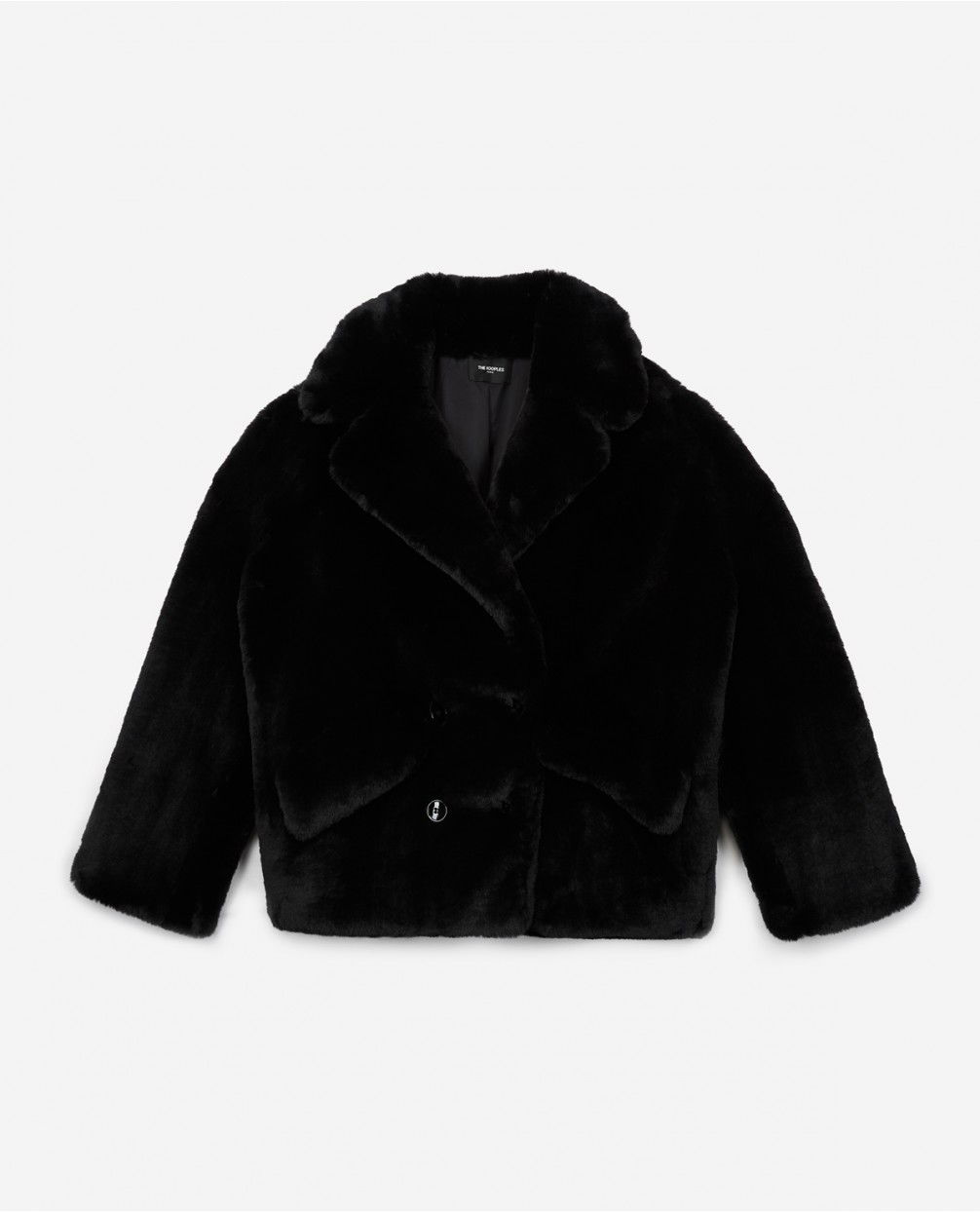 THE KOOPLES Cropped Fake Fur Jacket | endource