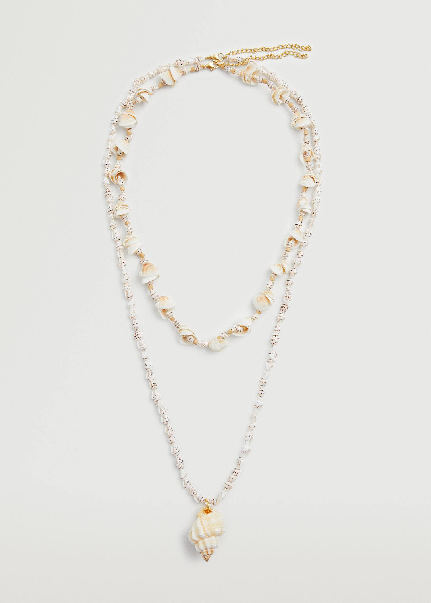 MANGO Shell Pendant Necklace in Gold | Endource