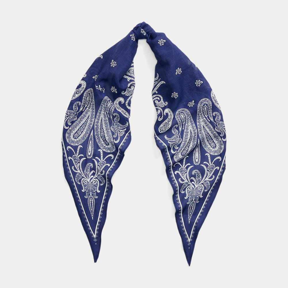 POLO RALPH LAUREN Cotton-Silk Diamond Bandana in Blue | Endource