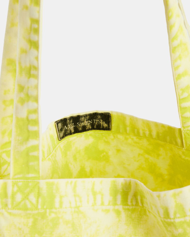 ALLSAINTS Underground Acid Tote Bag in CITRUS GREEN/CHALK | endource
