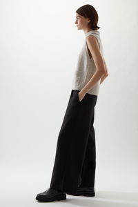 COS Lambswool V-Neck Collar Knitted Vest in Off-white | endource