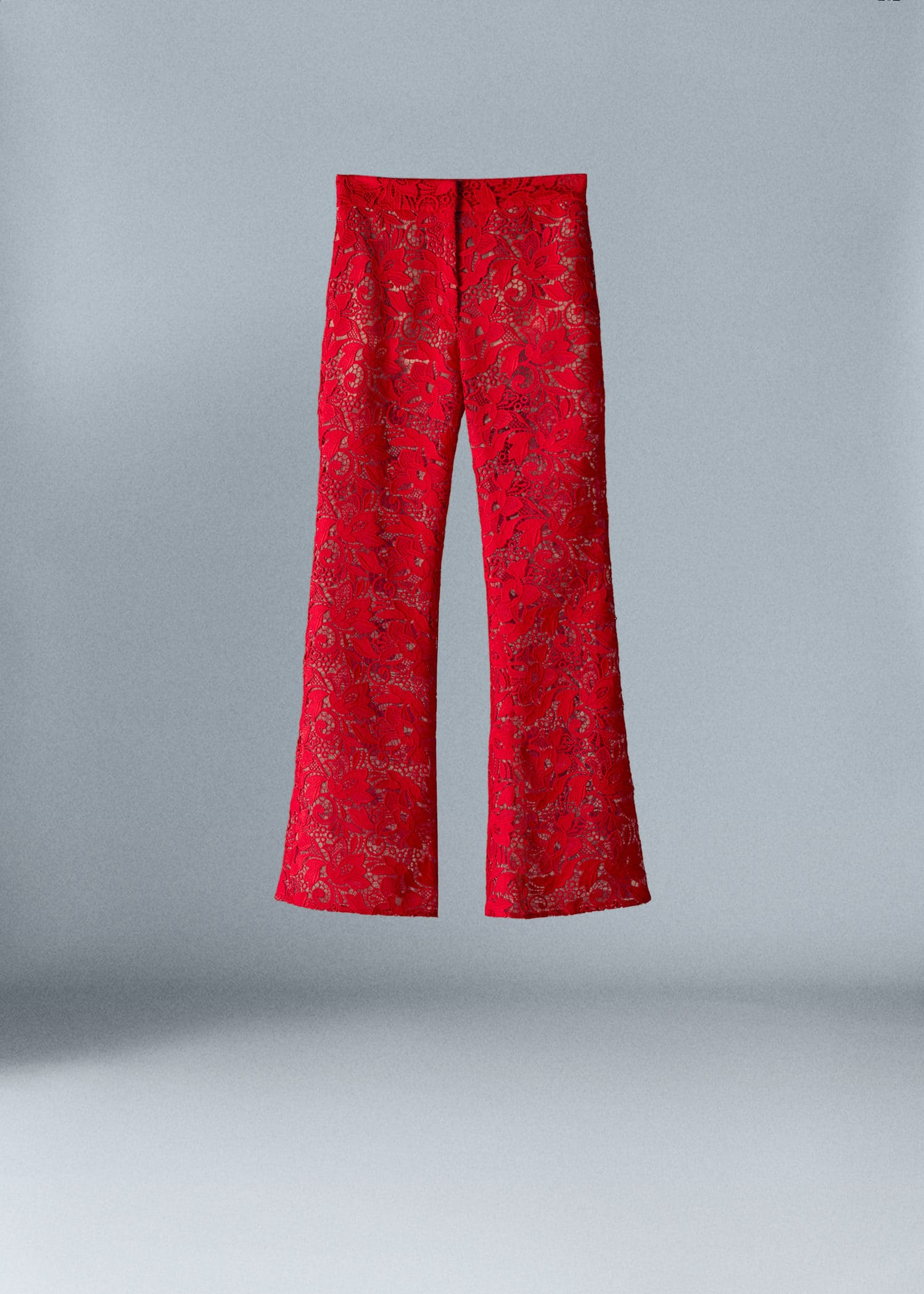MANGO Guipure Suit Trousers in Red | Endource