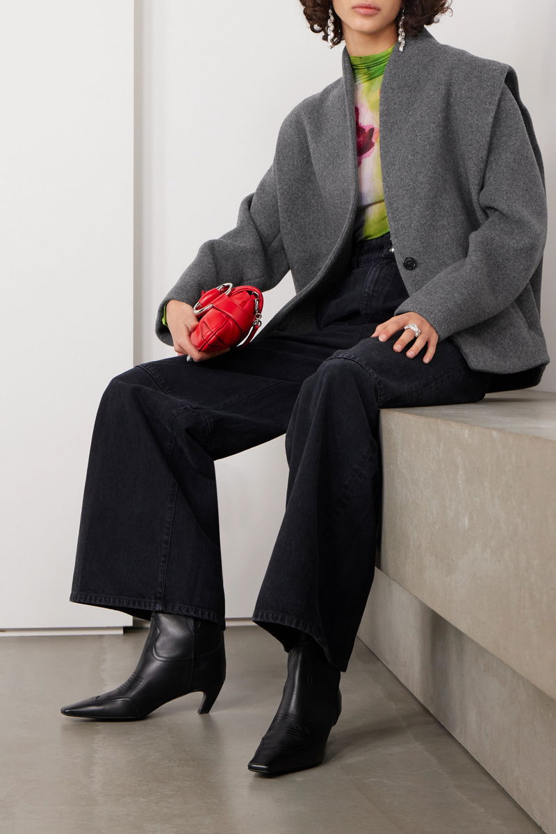 ISABEL MARANT Drogo Brushed Wool-Blend Jacket in Gray | Endource