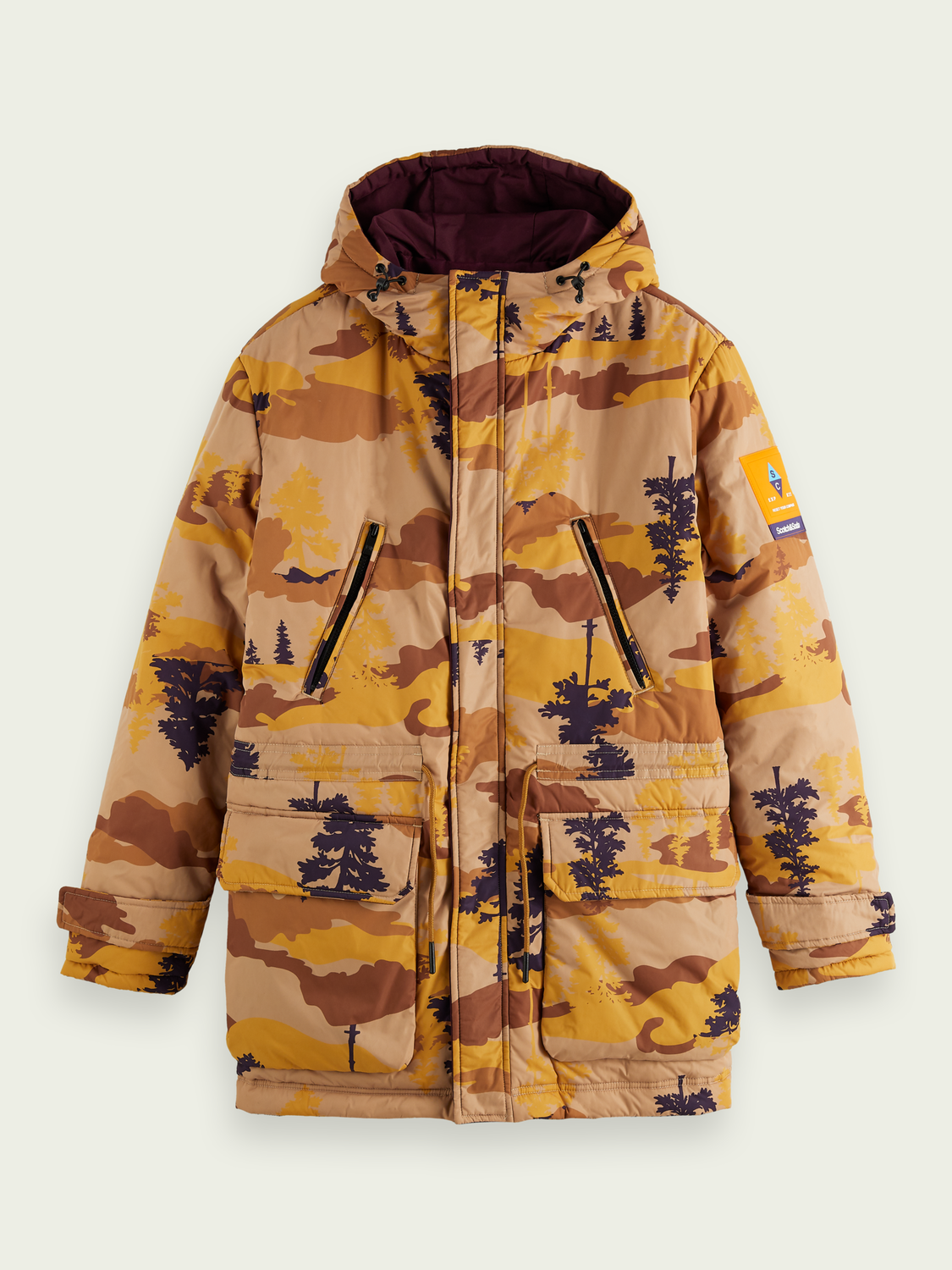 SCOTCH & SODA Long Reversible Hooded Jacket | endource