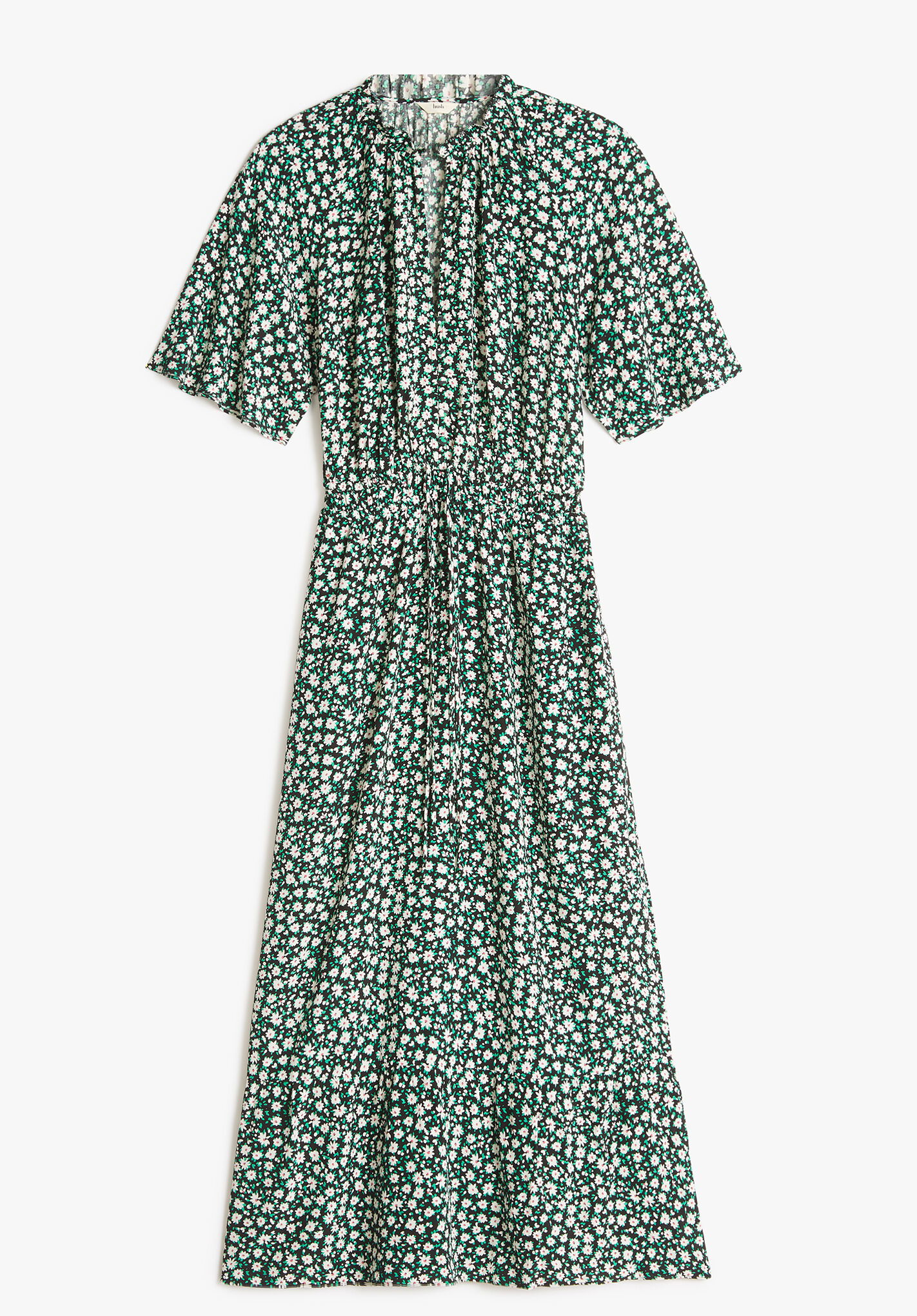 HUSH Claudia Midi Dress in Mini Daisy Black | endource