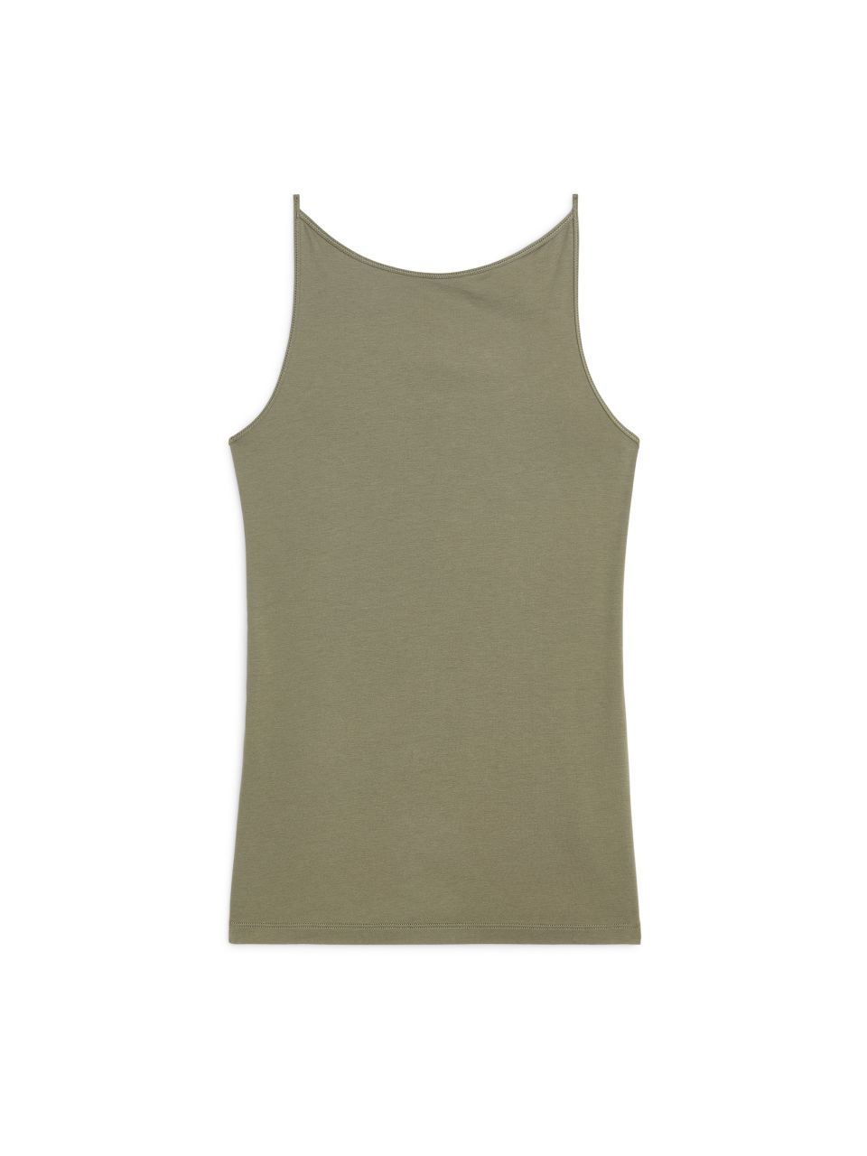 ARKET Boat-Neck Strap Top in Khaki Green | Endource