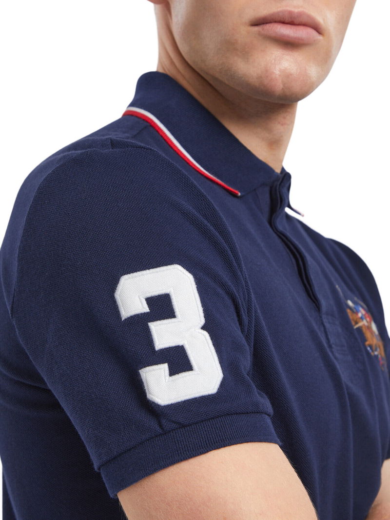 POLO RALPH LAUREN Polo Match Tipping Polo Top in Cruise Navy | Endource