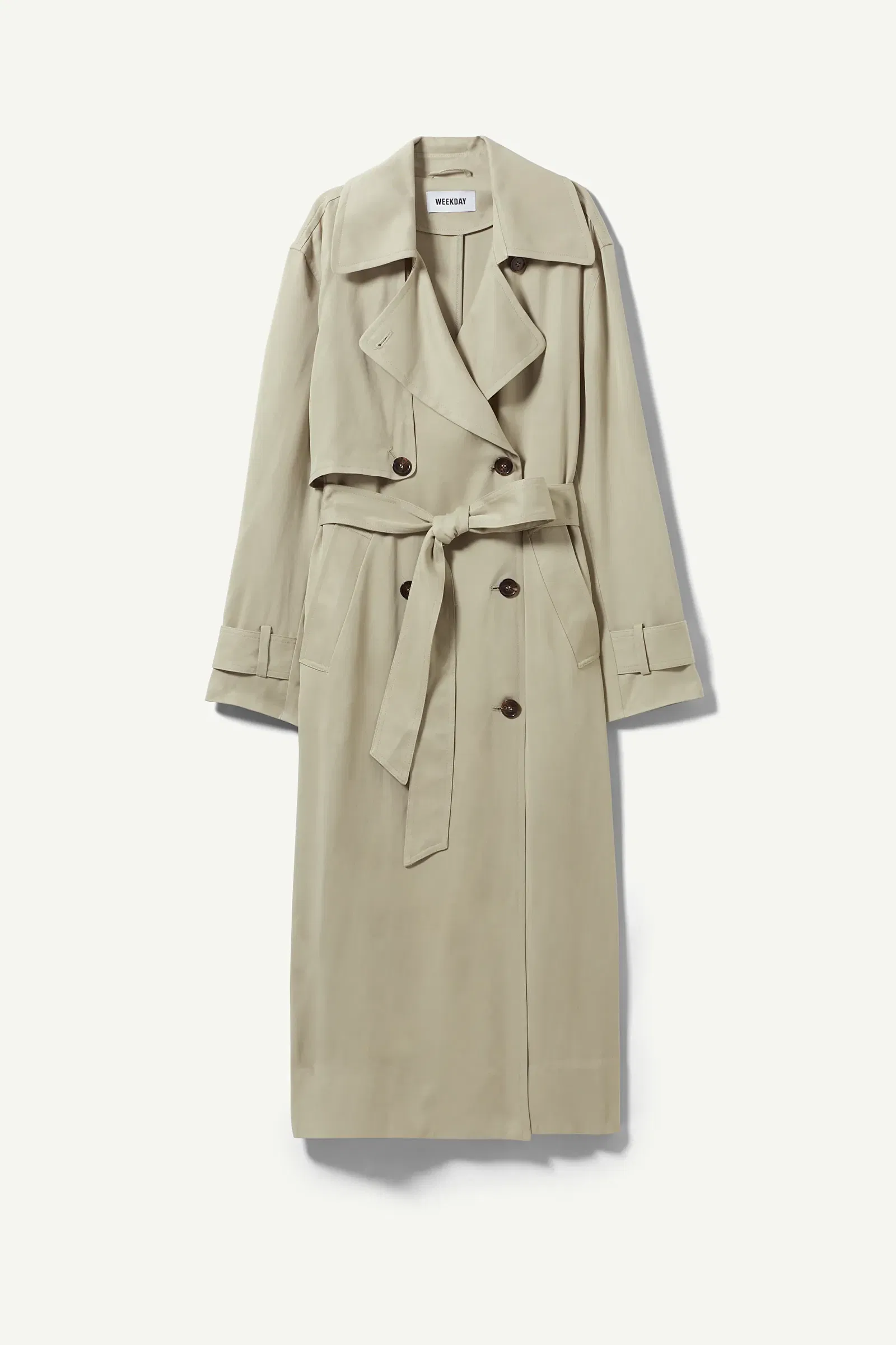 WEEKDAY Casey Trench Coat in Beige | endource