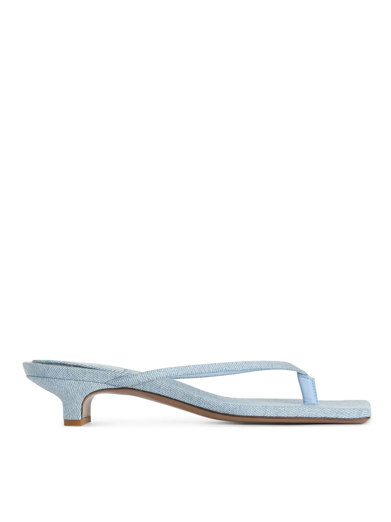 ARKET Denim Thong Sandals in Light Blue | endource