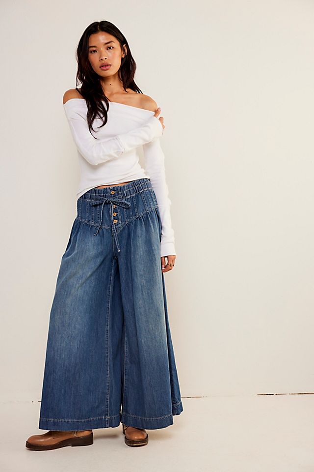 FREE PEOPLE We The Free - Forget Me Knot Pull-On Jeans | endource