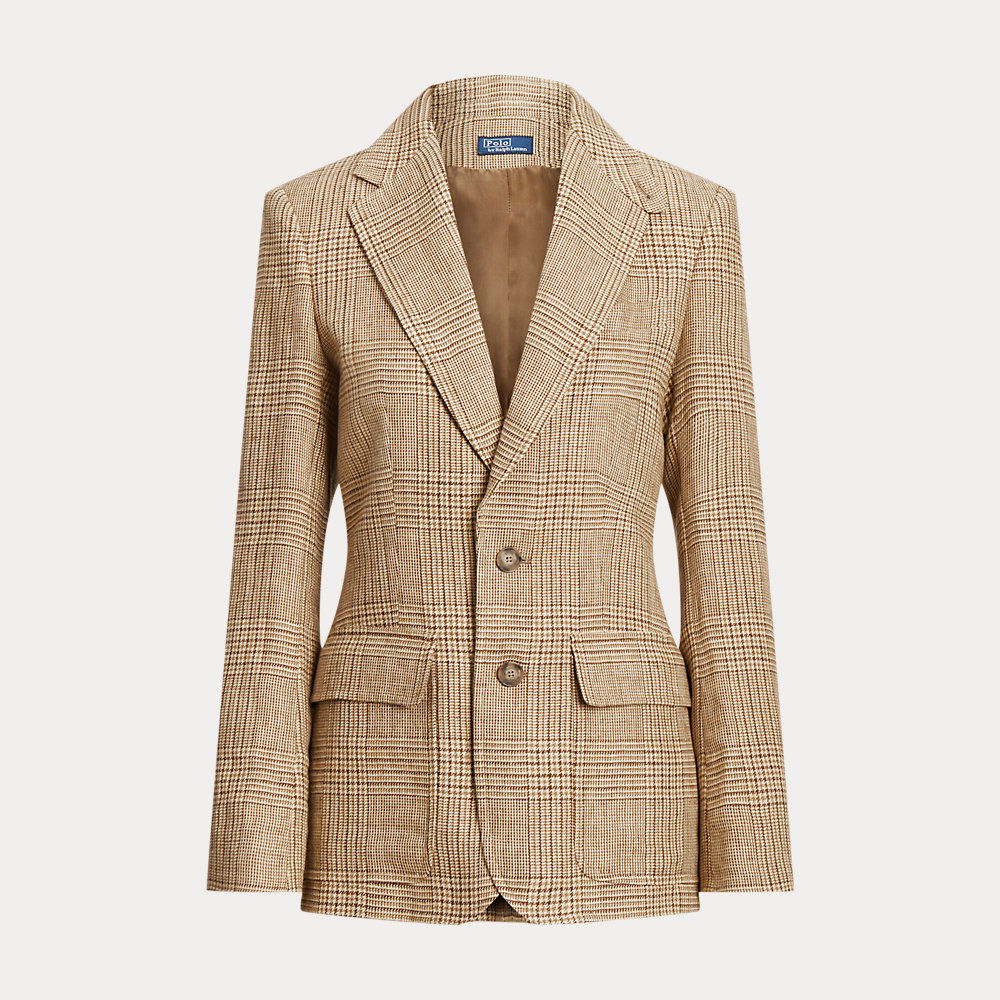POLO RALPH LAUREN Glen Plaid Linen Tweed Blazer | Endource