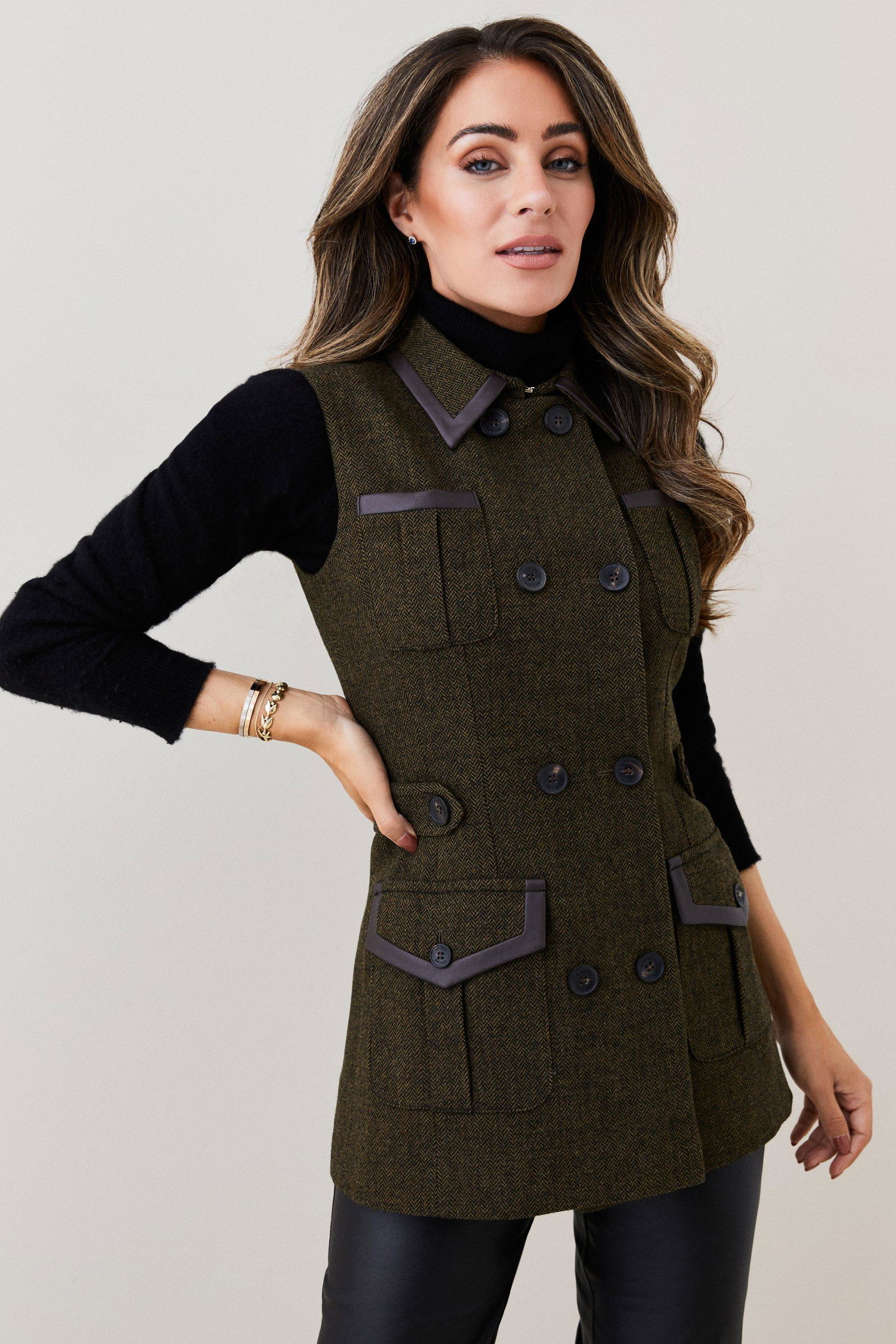 KAREN MILLEN Lydia Millen x Karen Millen - Heritage Tweed Jacket in ...
