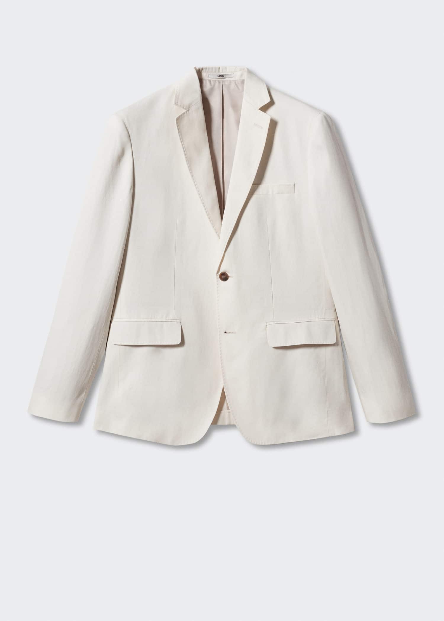 MANGO Linen Suit Blazer | endource