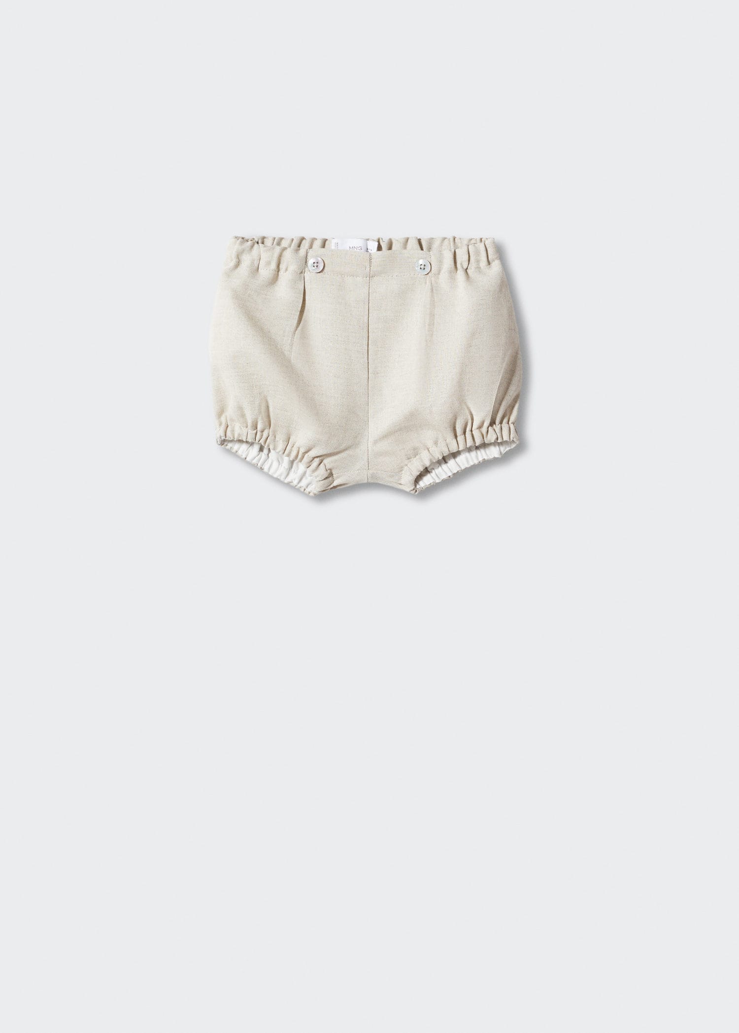 MANGO Linen Shorts in Ecru | Endource