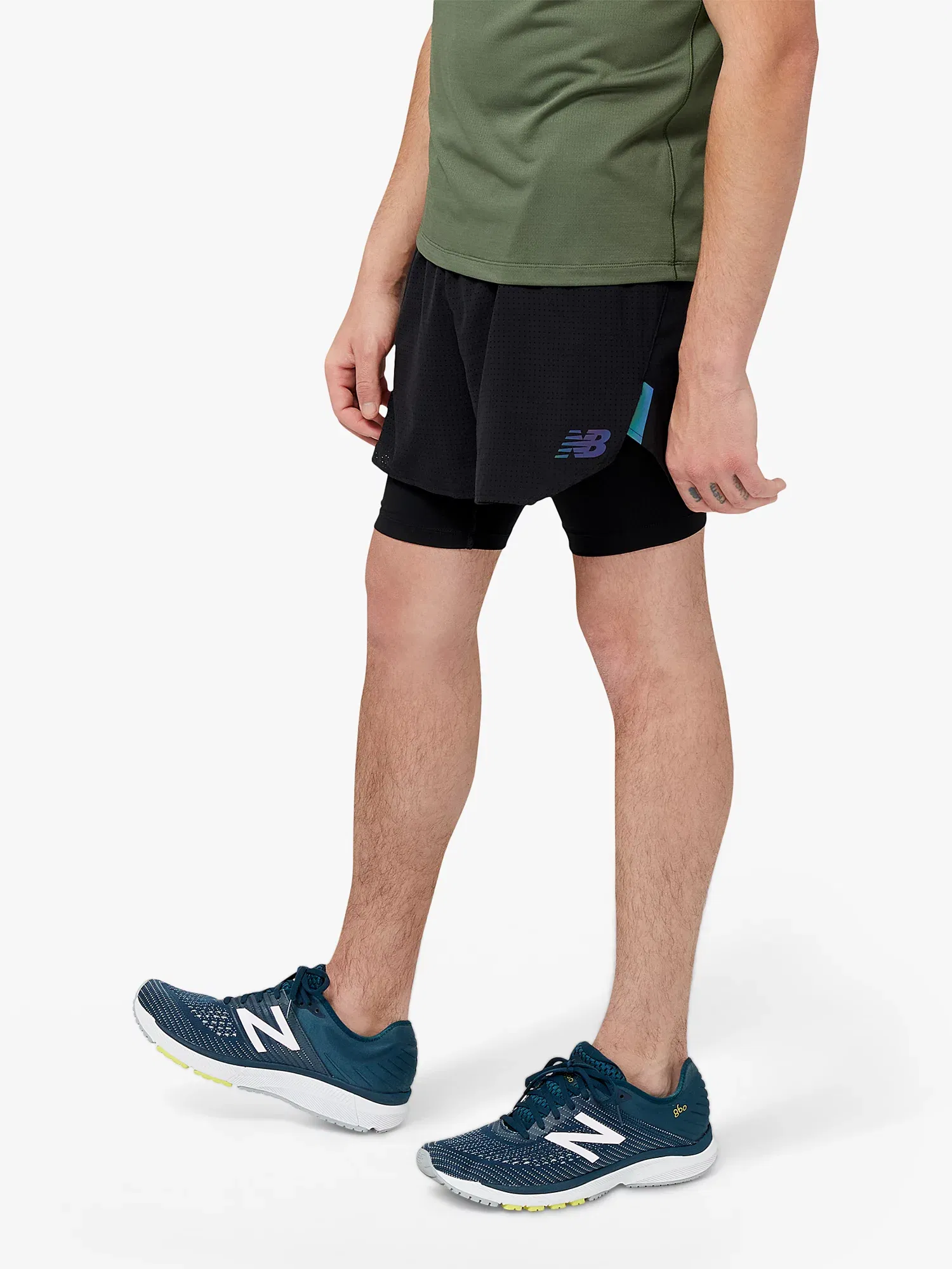 NEW BALANCE Speed 5" Running Shorts in Black (001) | endource