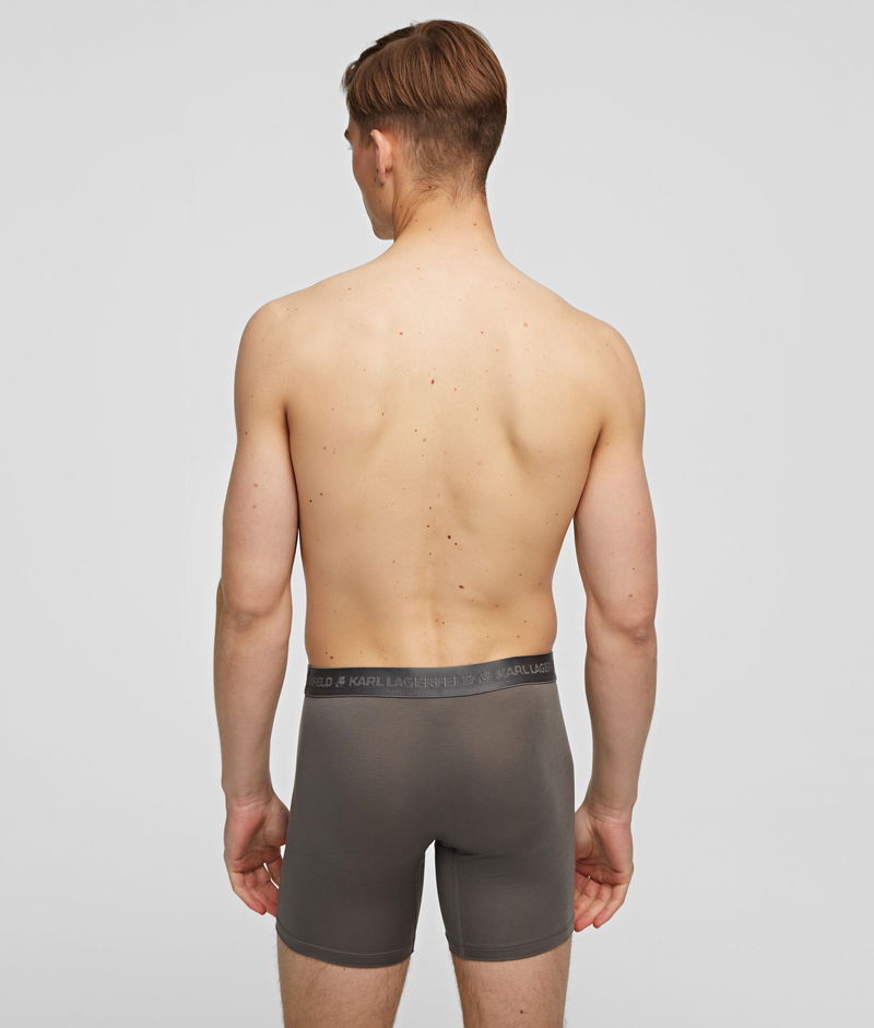 KARL LAGERFELD Premium Logo Boxers - 3 Pack in Grey | Endource