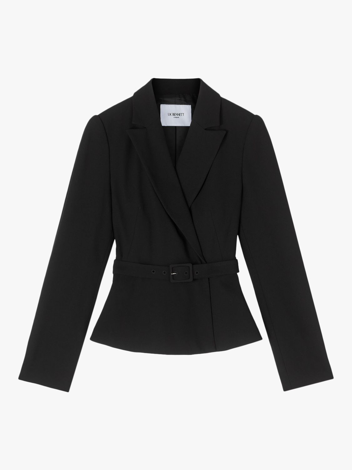 L.K. BENNETT Nina Wrap Over Jacket in Black | endource