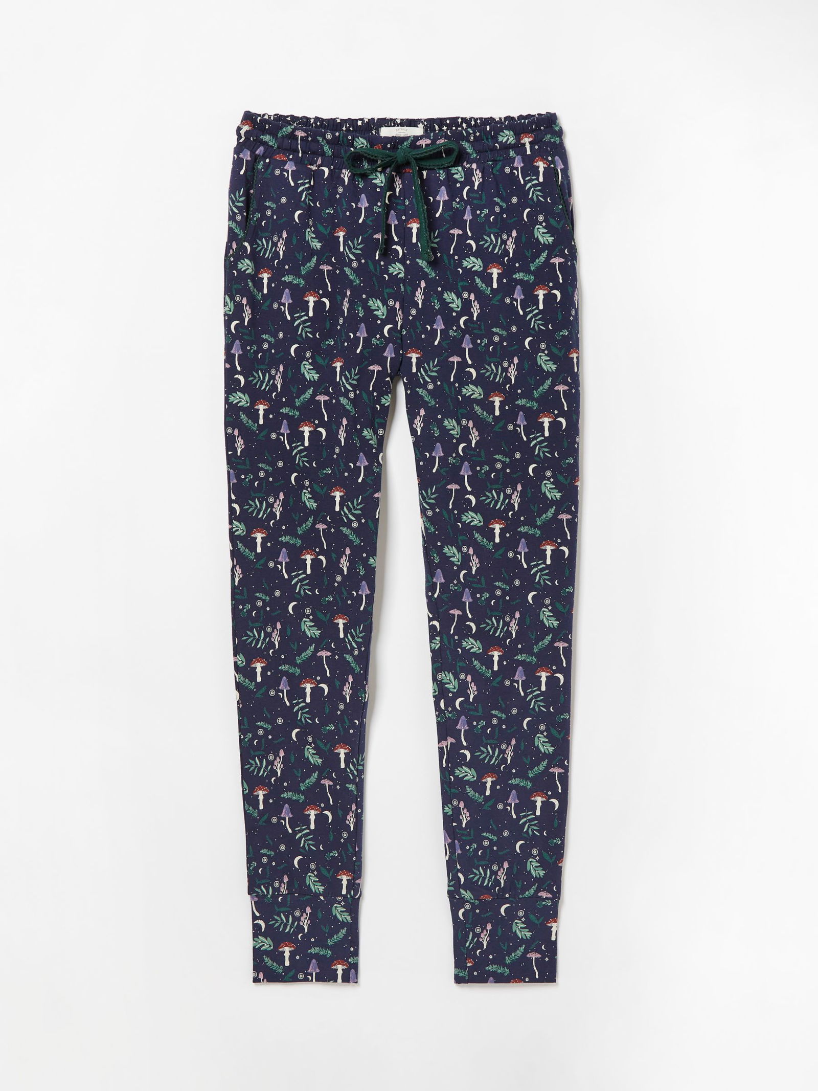 FATFACE Ellie Mushroom and Leaf Leggings Pyjama Bottoms in Navy | Endource